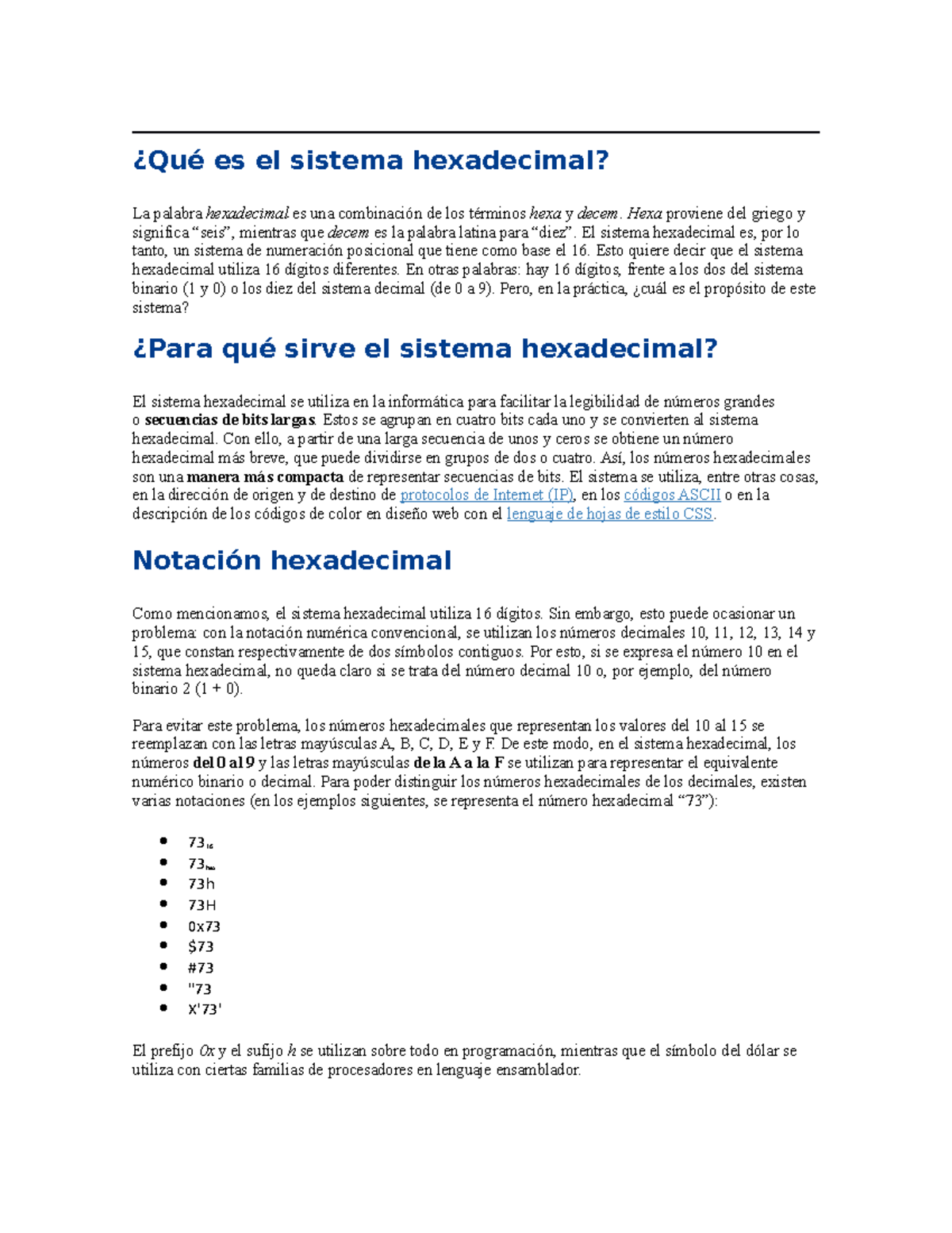 Hexadecimal - Hexa proviene del griego y significa “seis”, mientras que ...