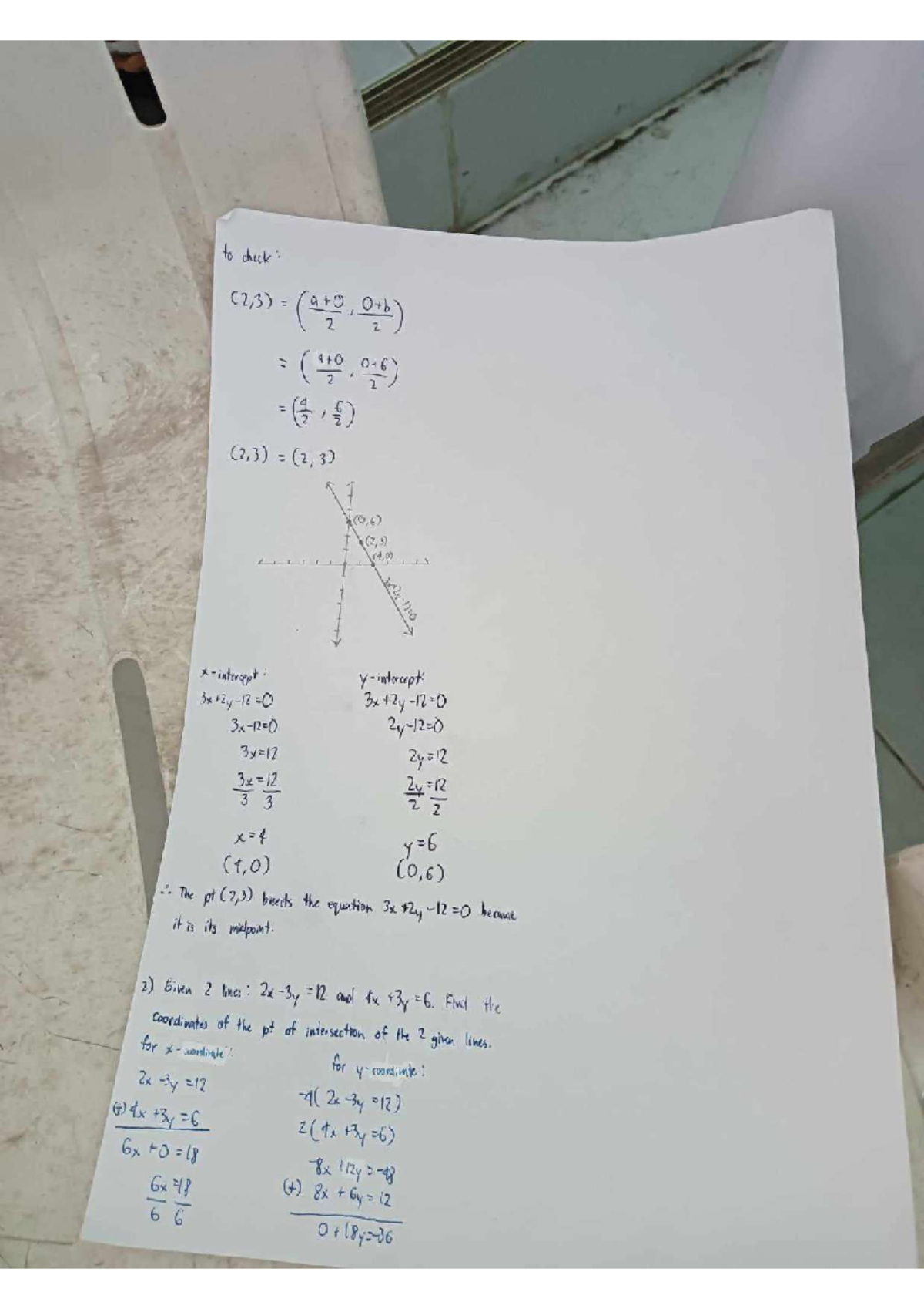 EQ OF Lines BEM - BEM ANSWERS - to check: (2,3) (ato, oz (2,3) (2,3) (0 ...