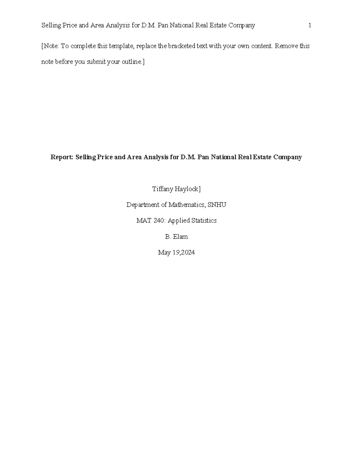 MAT 240 Module Two Assignment Template 2 copy - [Note: To complete this ...