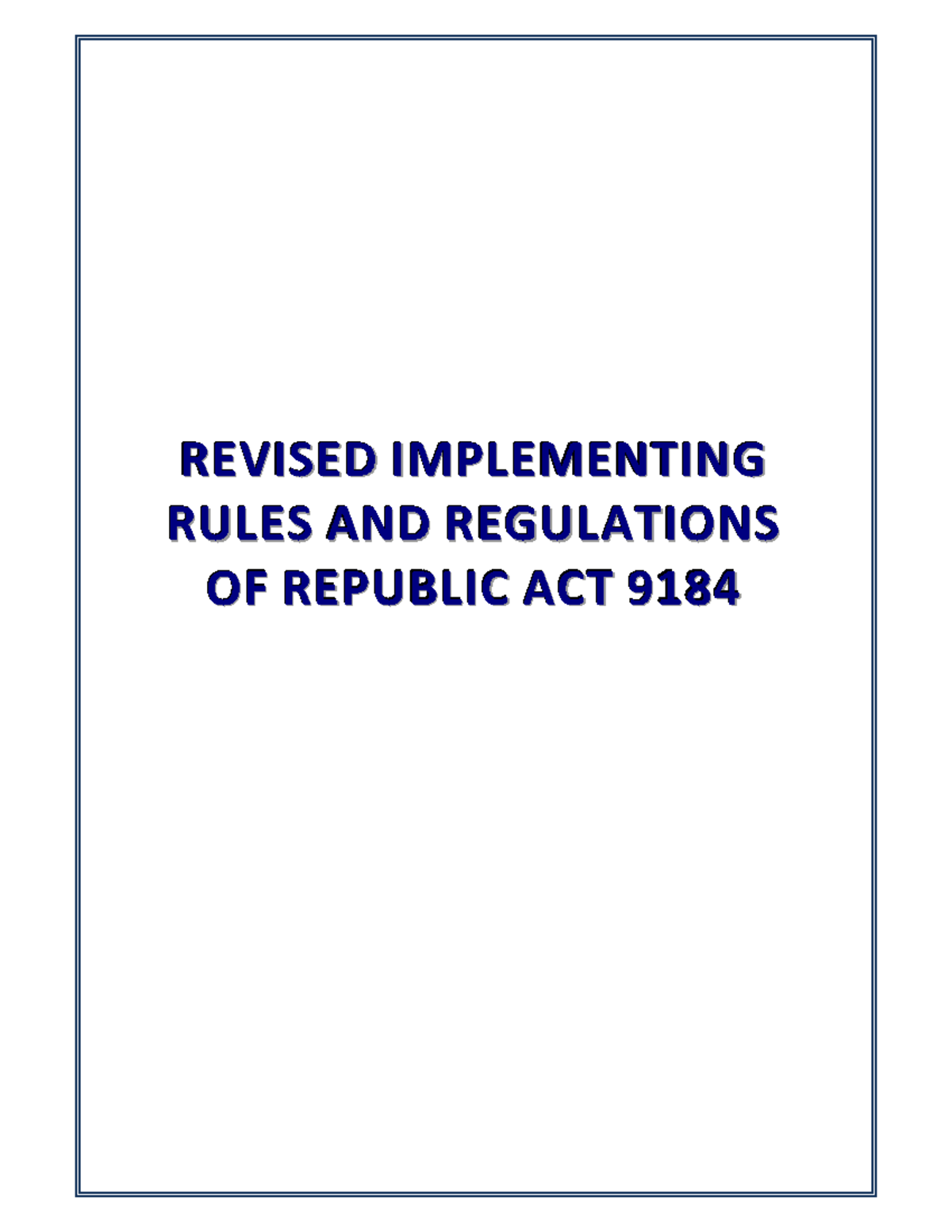 Revised IRR-RA9184 - RRREEEVVVIIISSSEEEDDD ...