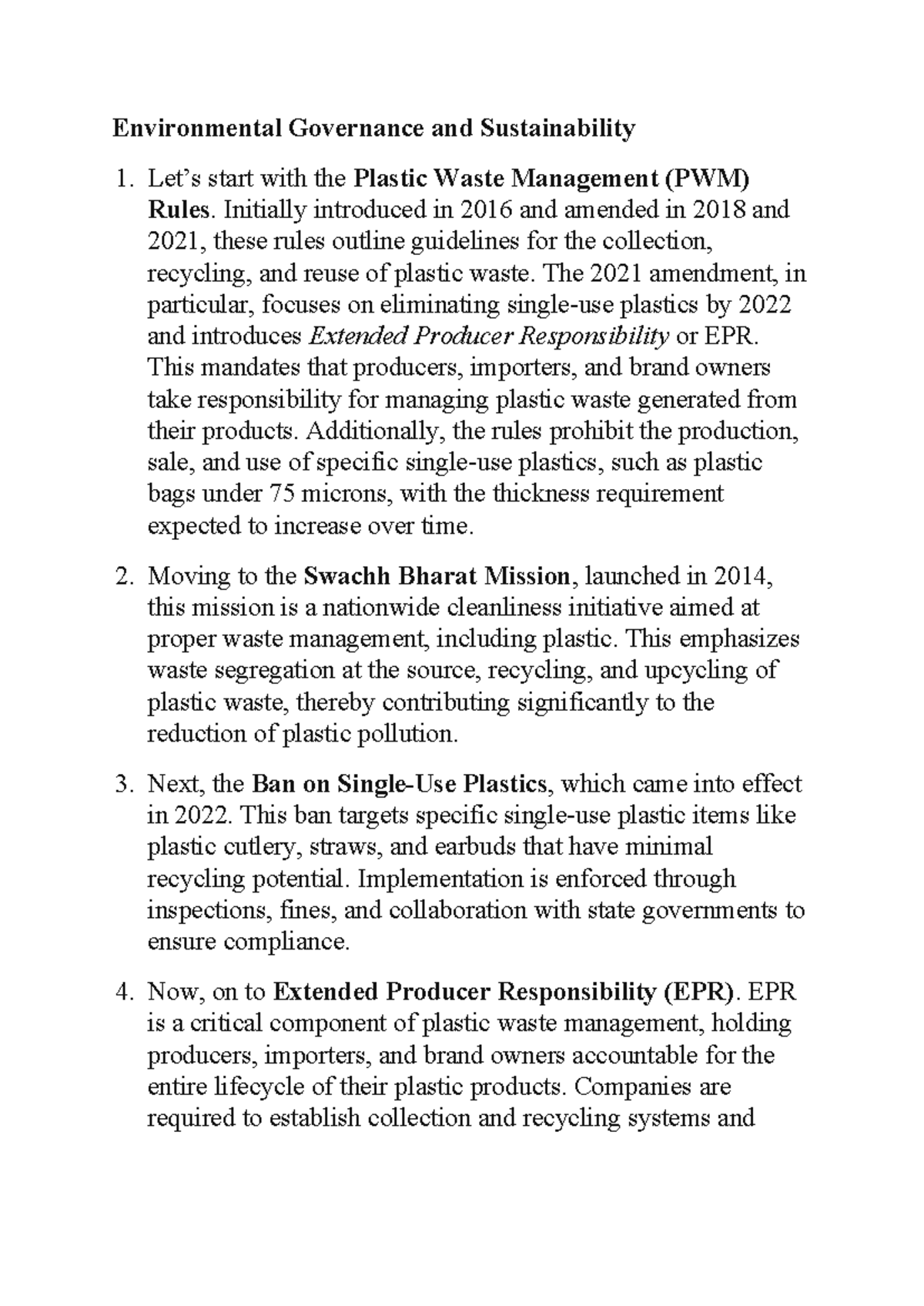 Archieve 1 - Environmental Sustainability notes - Environmental ...