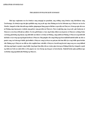 Summary-Parang Sabil - LITERATURE OF MINDANAO SUMMARY OF PARANG SABIL ...