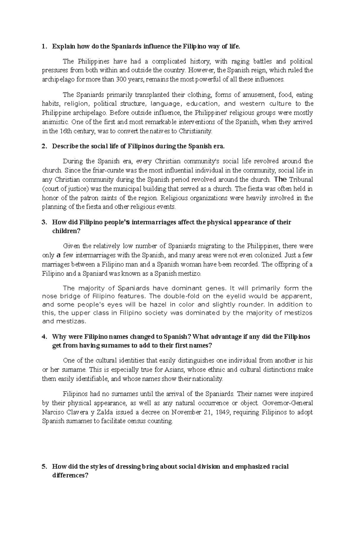 Philhis - Description about the social life of Filipinos during the ...