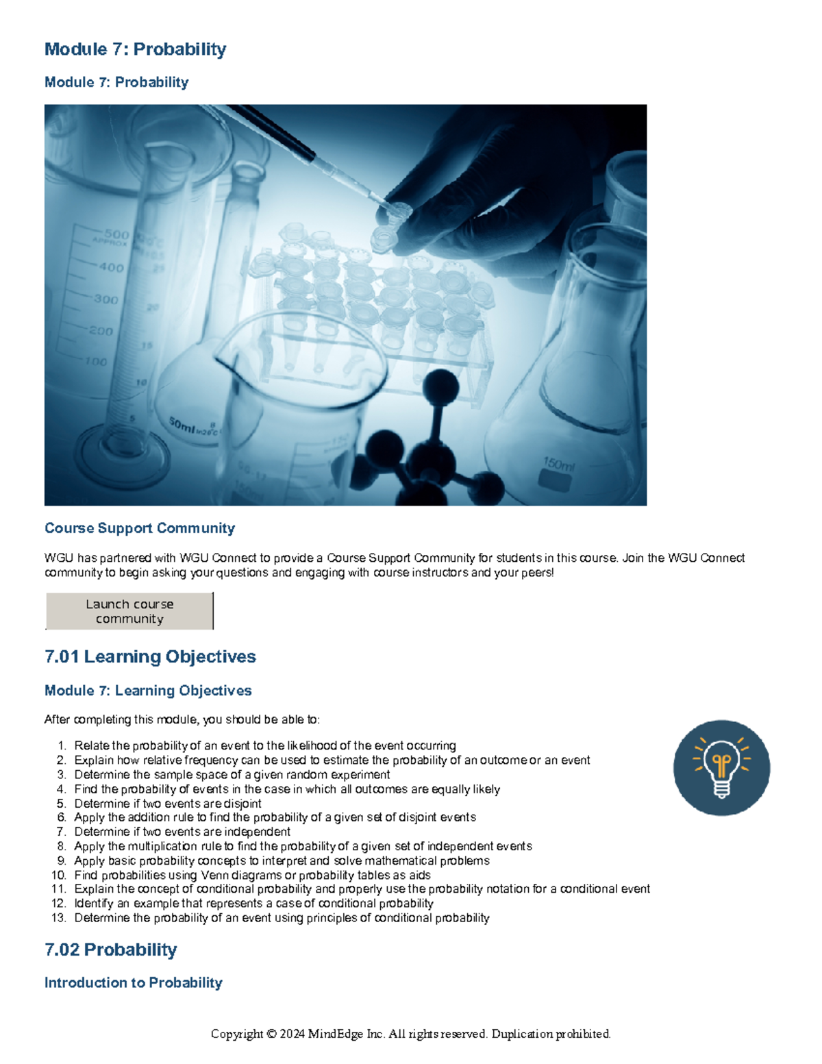 Module 7 Probability - Module 7: Probability Module 7: Probability Course Support Community WGU ...