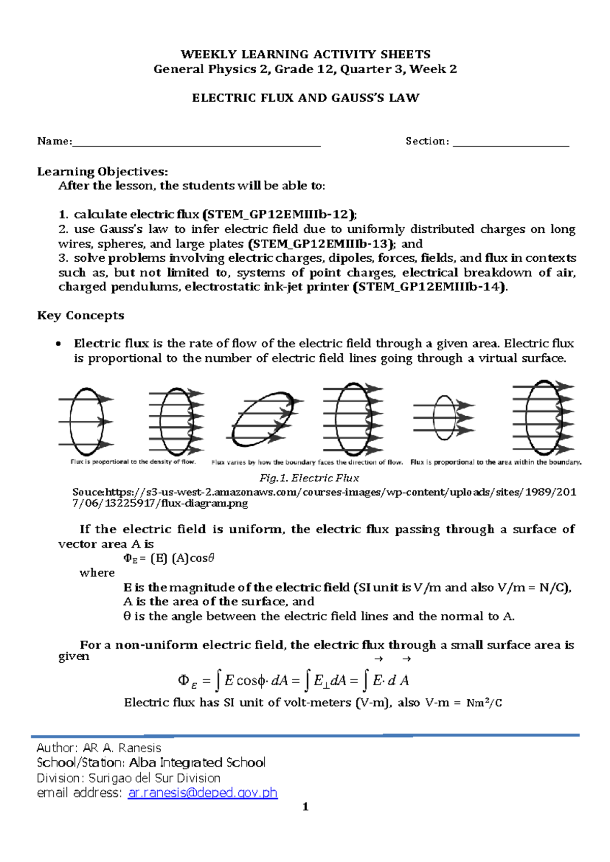 GP2 Q3 Week 2 - Module pdf - Author: AR A. Ranesis School/Station: Alba Integrated School ...