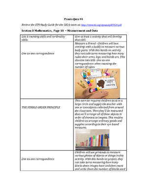 302- Praxis Quiz Week 1-1 - Praxis Quiz # 1 Review the ETS Study Guide ...