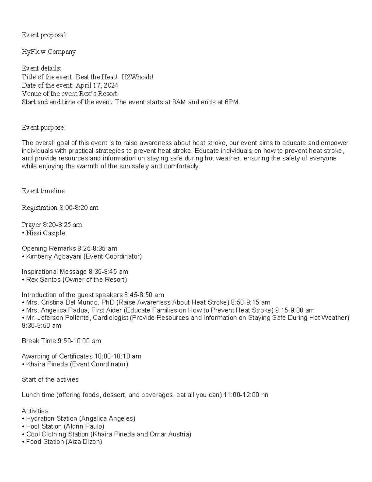 Format-Event - will great help to your narrative reports - Event ...