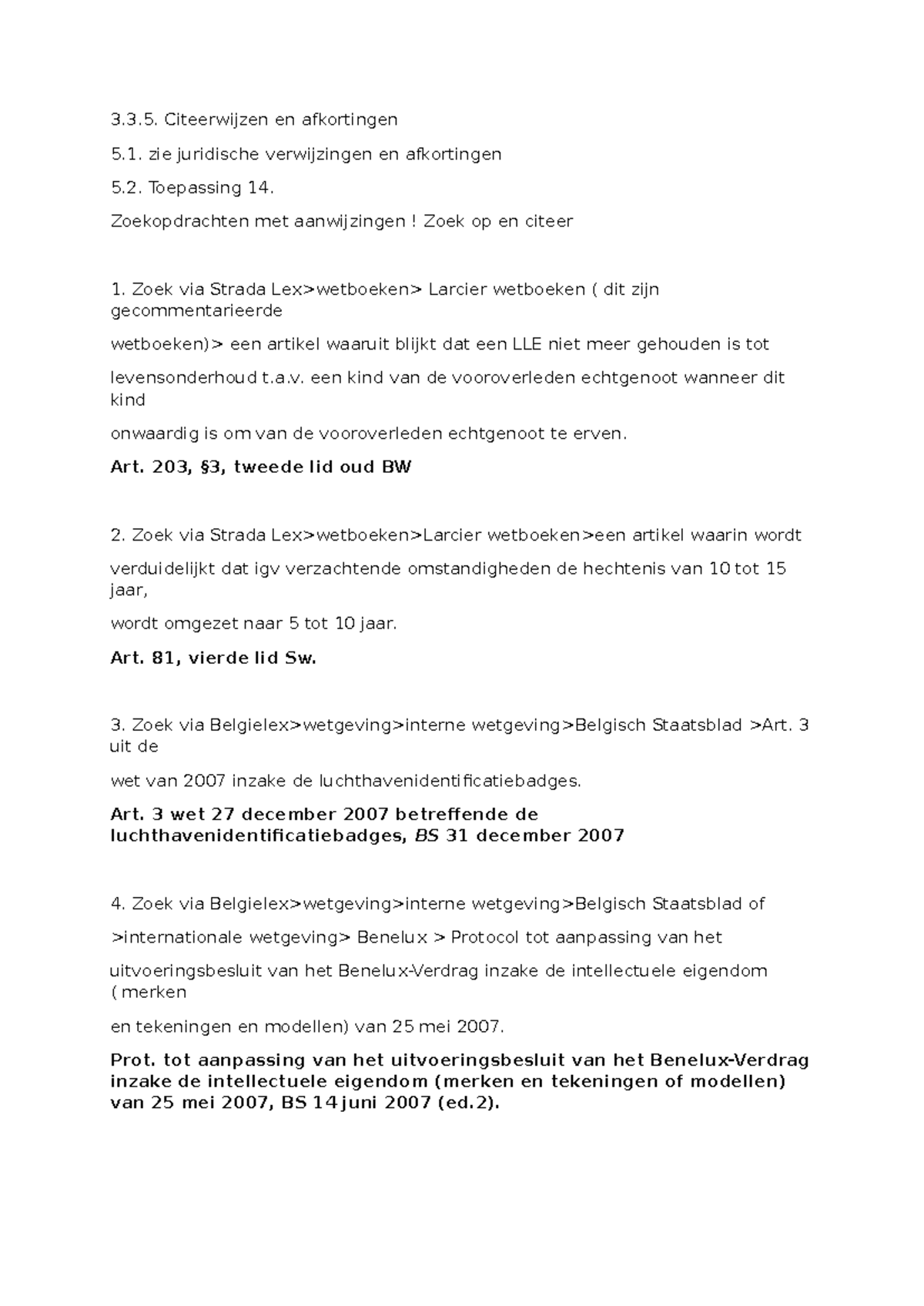 Oplossing pagina 103 - 3.3. Citeerwijzen en afkortingen 5. zie ...