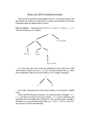 Logic Exercise 1 - 1. LOGIC a Draw the formation tree of the formula ∃ ...