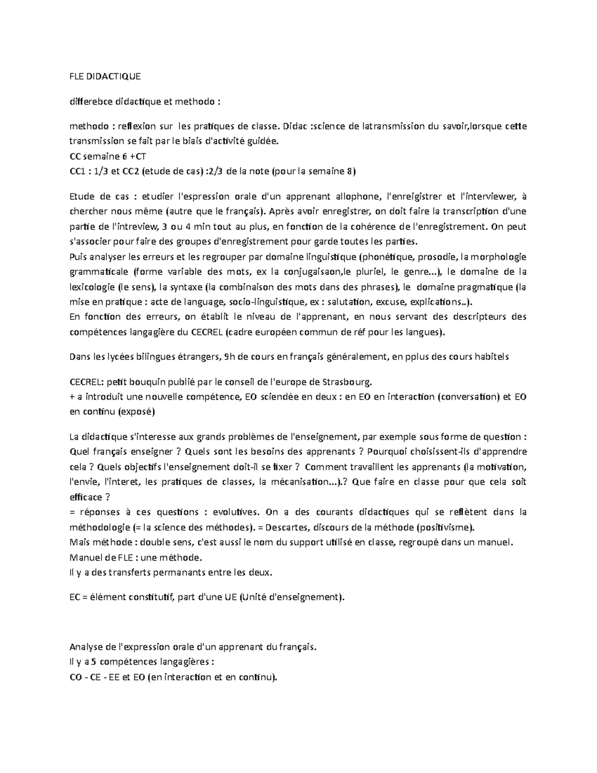 Didactique FLE CM - FLE DIDACTIQUE differebce didactique et methodo ...