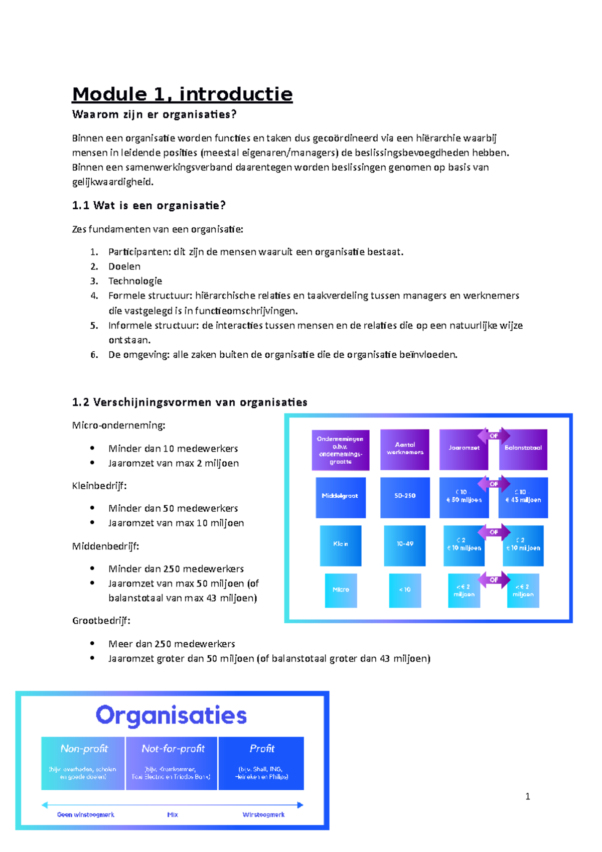 Samenvatting m&o Edumundo - Module 1, introductie Waarom zijn er ...