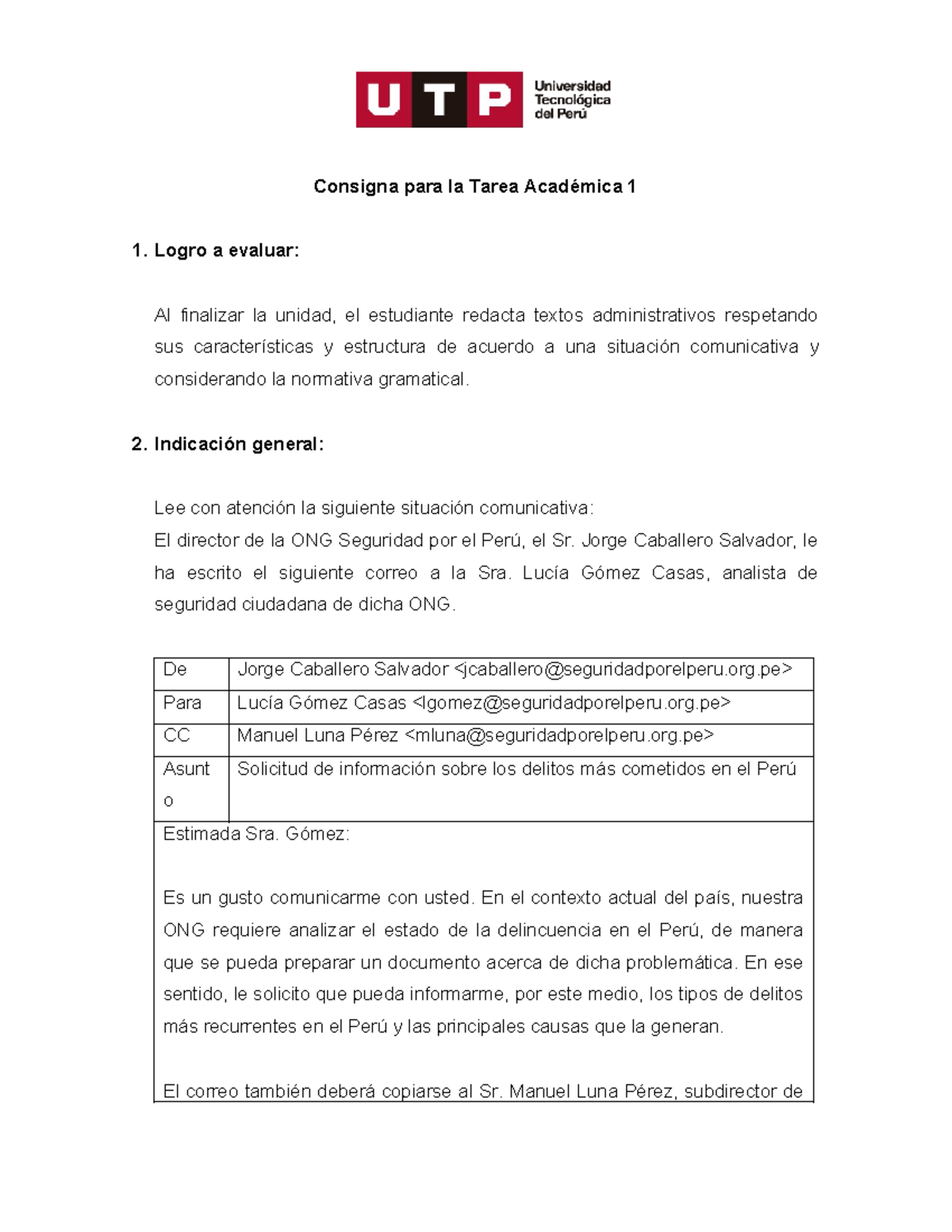 🔴(AC-S04) Semana 04 - Tema 01 Tarea - Tarea Académica 1 - Consigna para la Tarea Académica 1 ...