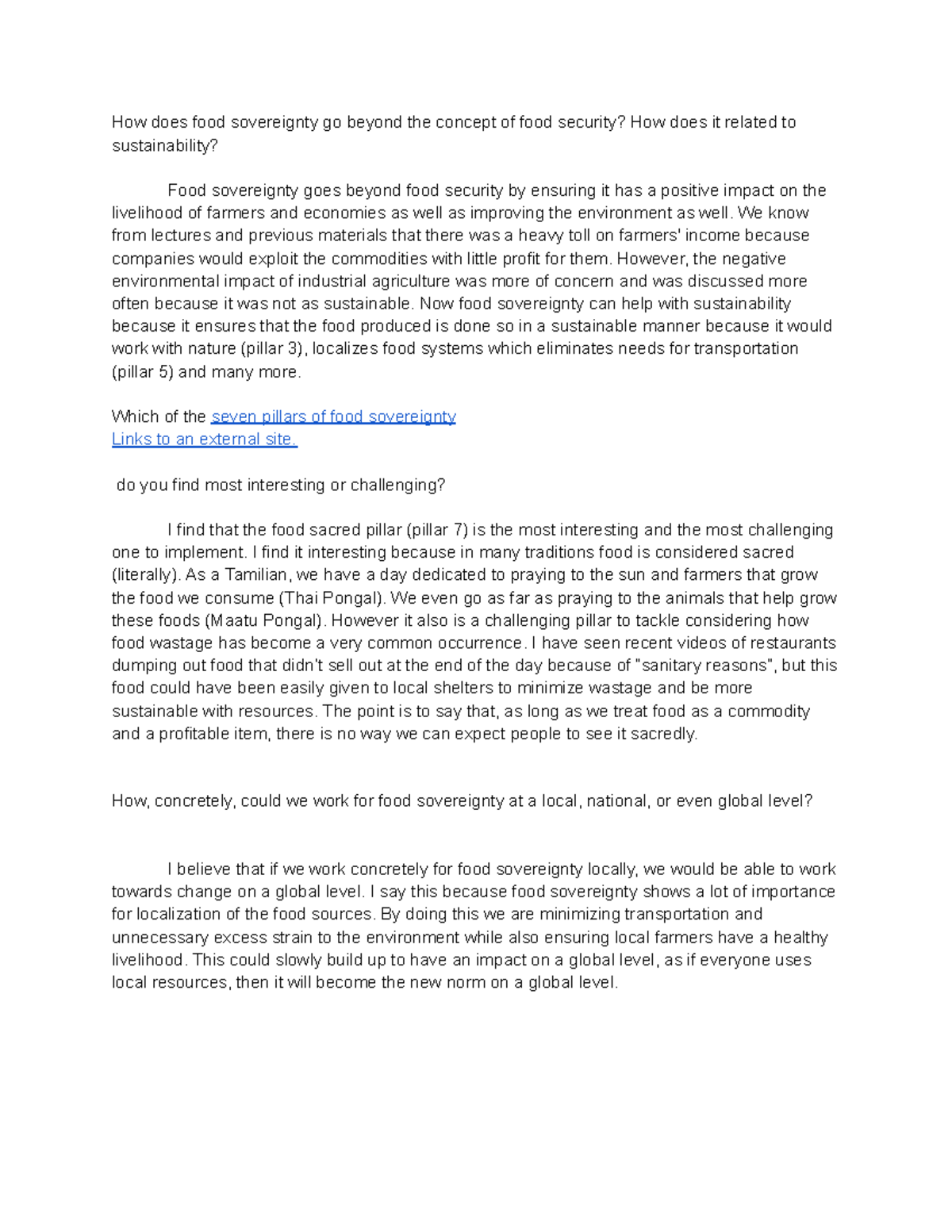 Food Matters - How does food sovereignty go beyond the concept of food ...