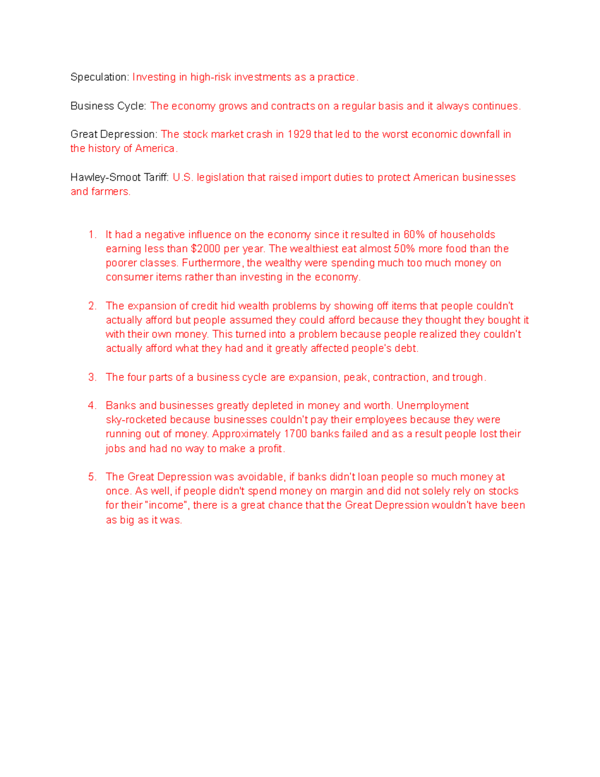 The Crash History Notes - Speculation: Investing in high-risk ...