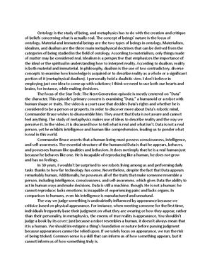 Short Essay #1 - Based on the readings that I have done this week, the ...