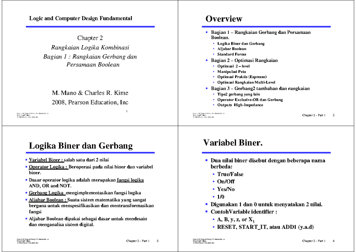 Pengertian gerbang logika - Logic and Computer Design Fundamental C ...