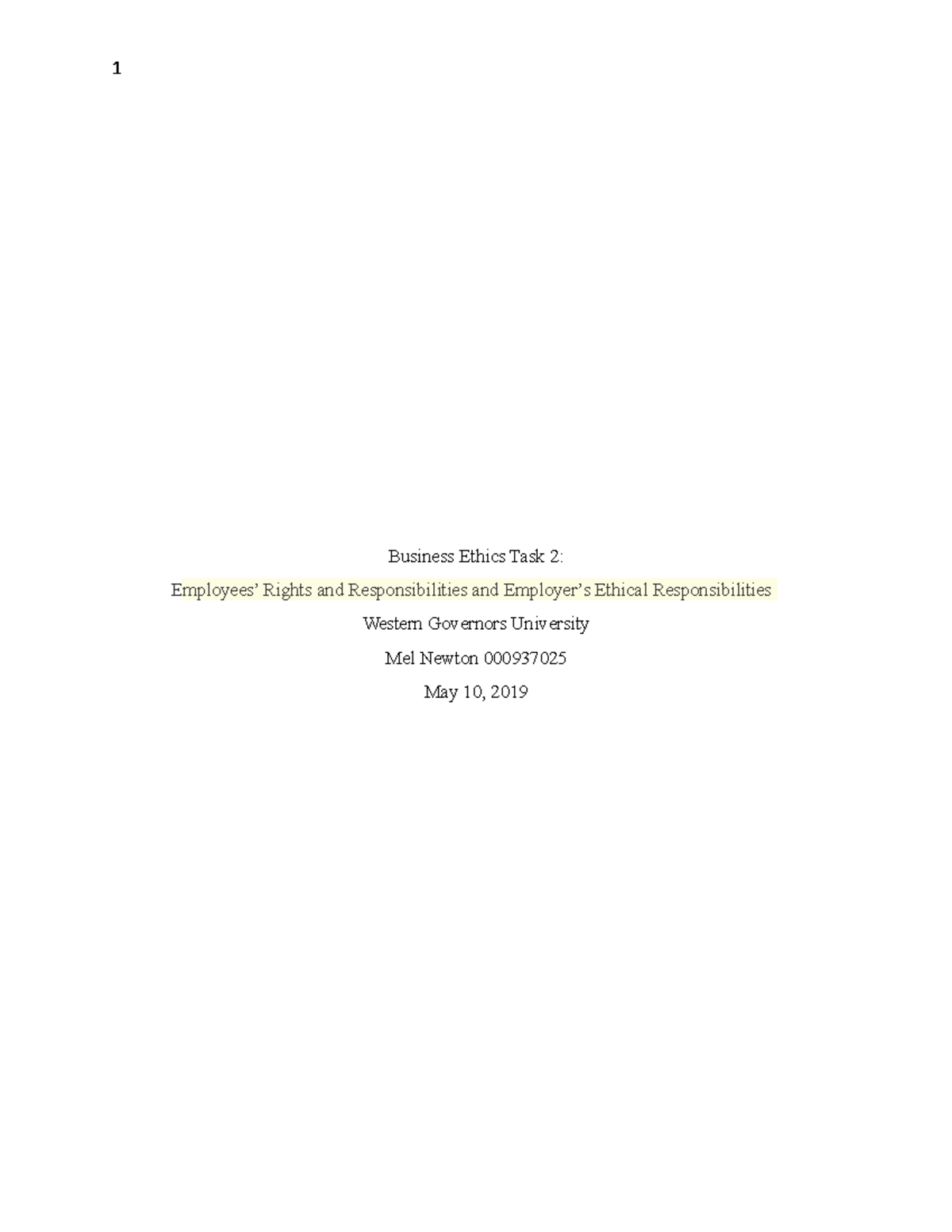 Business Ethics Task 2 - EKP1 TASK 2 - Business Ethics Task 2 ...