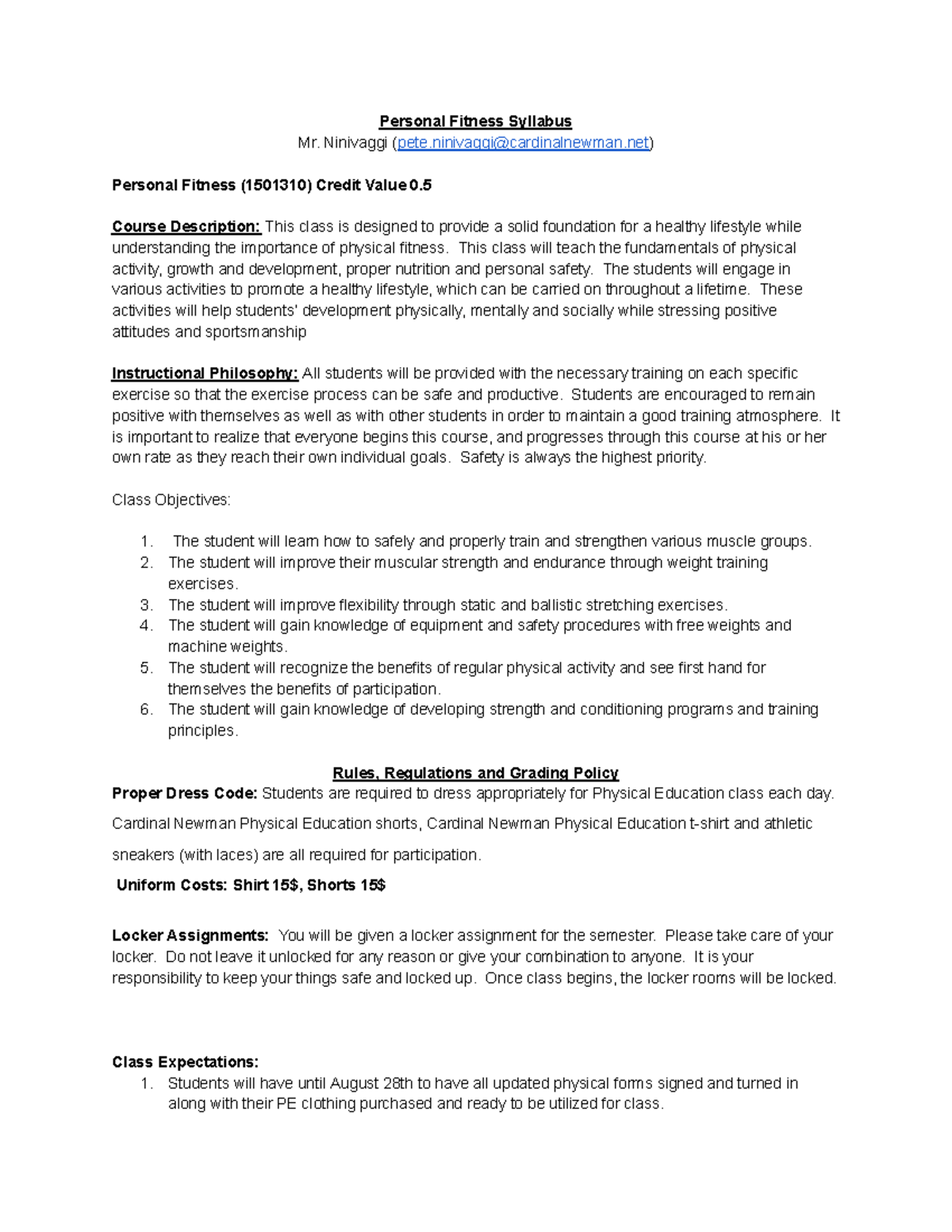 Personal Fitness Syllabus 23-1 - Personal Fitness Syllabus Mr ...