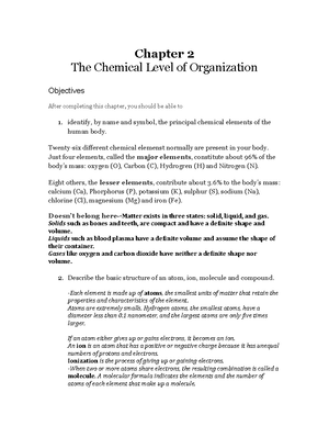 BIOL 2401-Chapter 3 - Chapter 3 Summary - ANATOMY AND PHYSIOLOGY ...