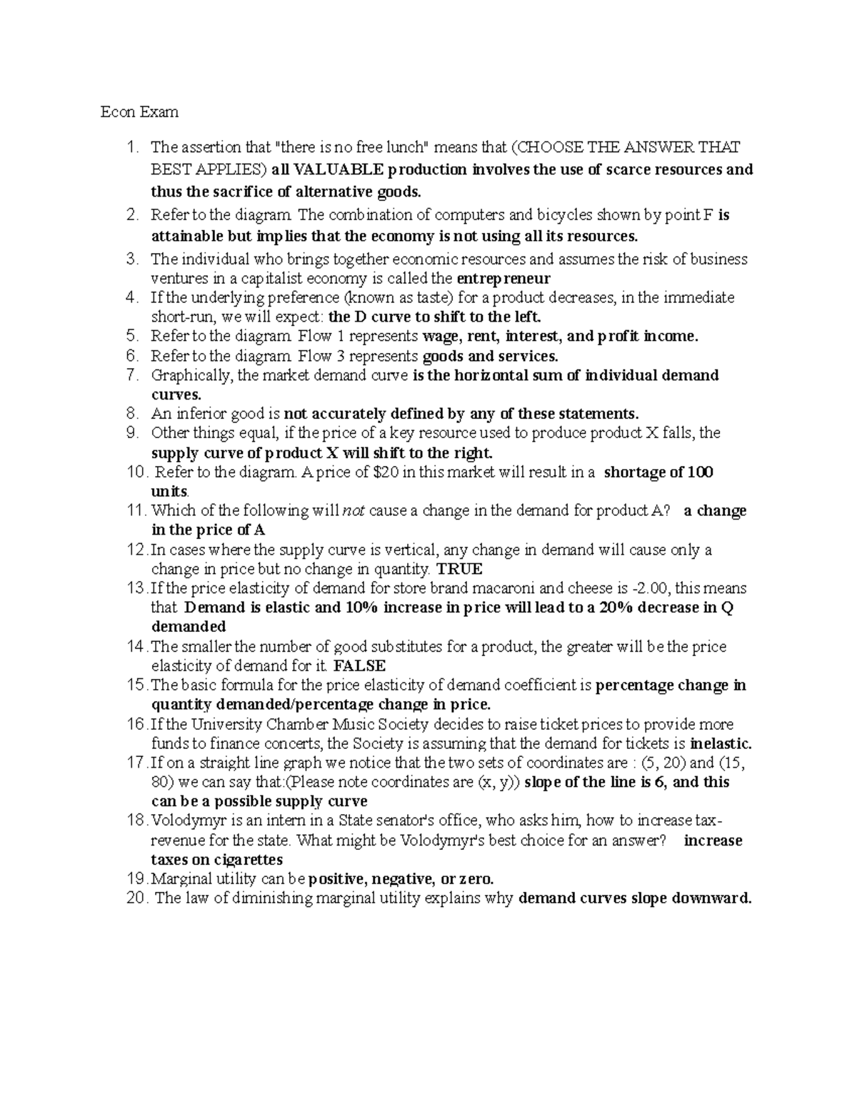 Econ Exam - ECON102: Applied Microeconomics Nidhi Thakur - Econ Exam ...