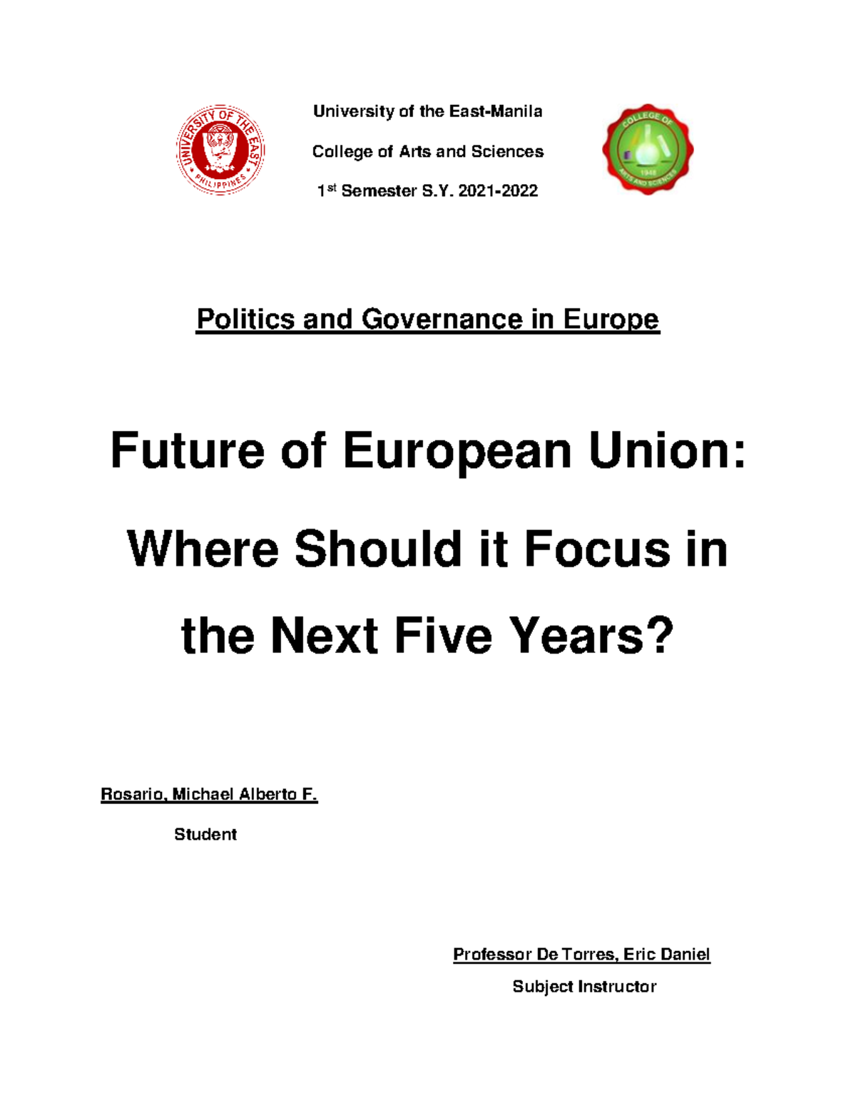 Future of European Union: Where Should it Focus in the Next Five Years ...