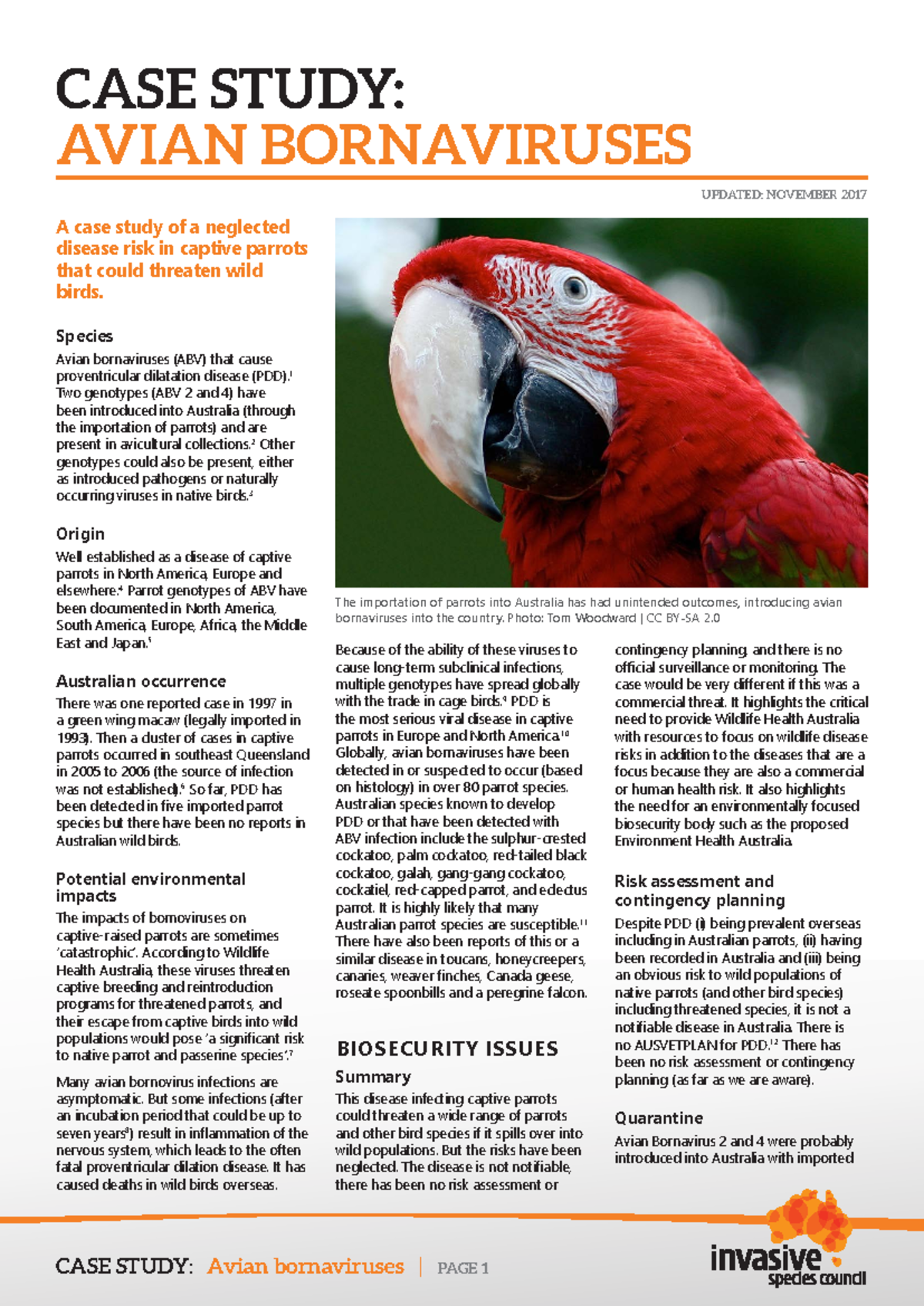 Case Study Avian bornaviruses - CASE STUDY: Avian bornaviruses | PAGE 1 ...