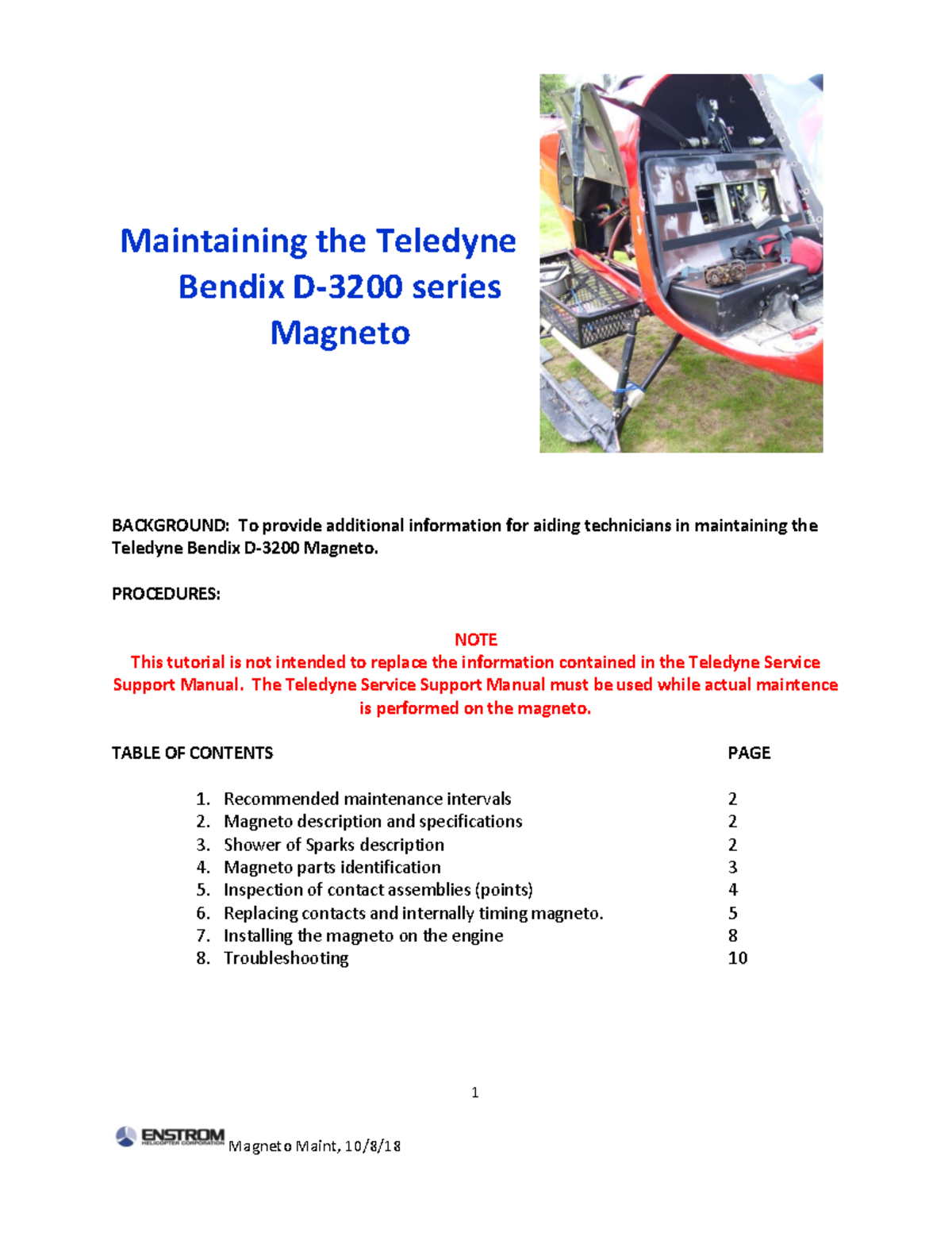 Magneto-Maintinance - Muy buena - 1 Maintaining the Teledyne Bendix D ...