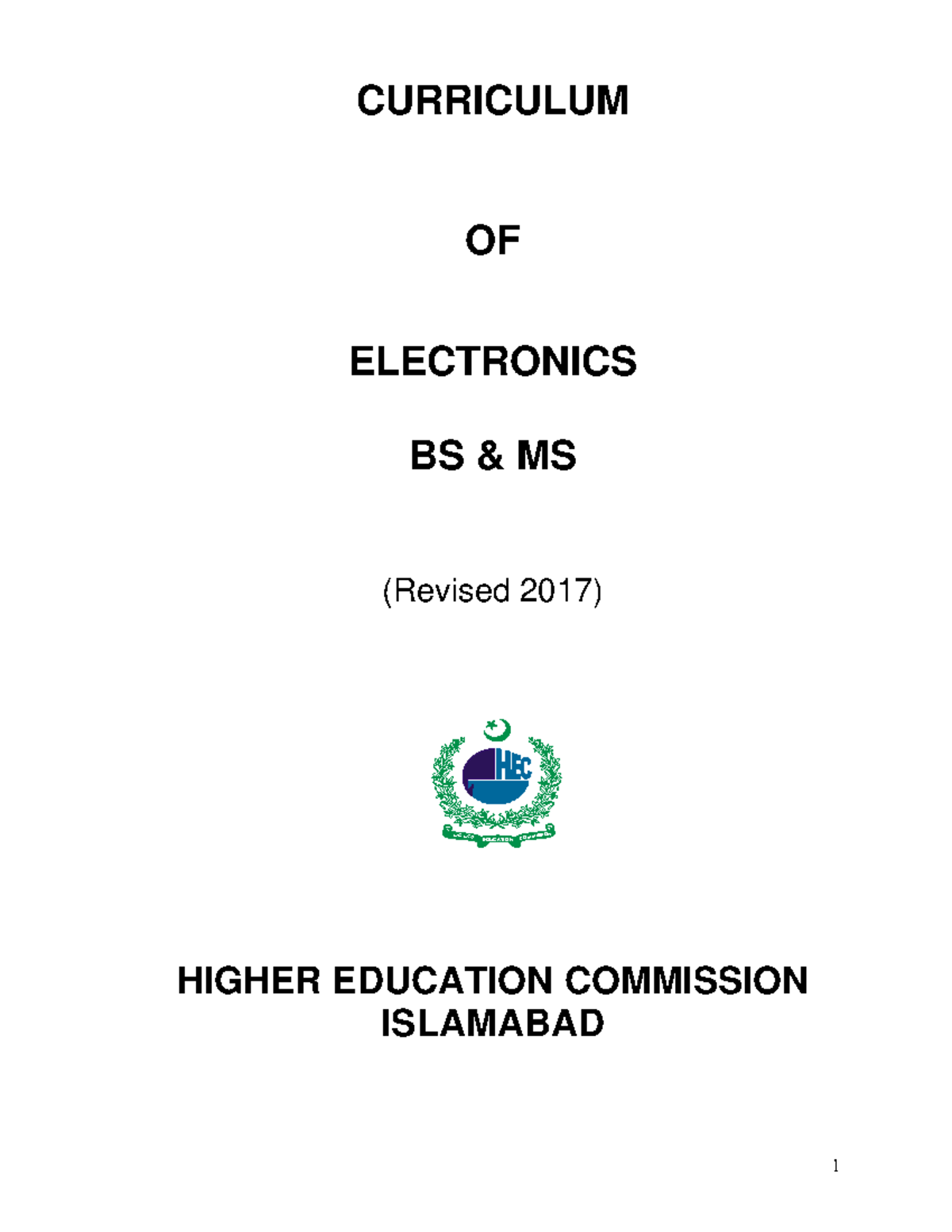 Electronics Curriculum - HIG HER EDUC ATIO NC O M MISSIO N CURRICULUM ...