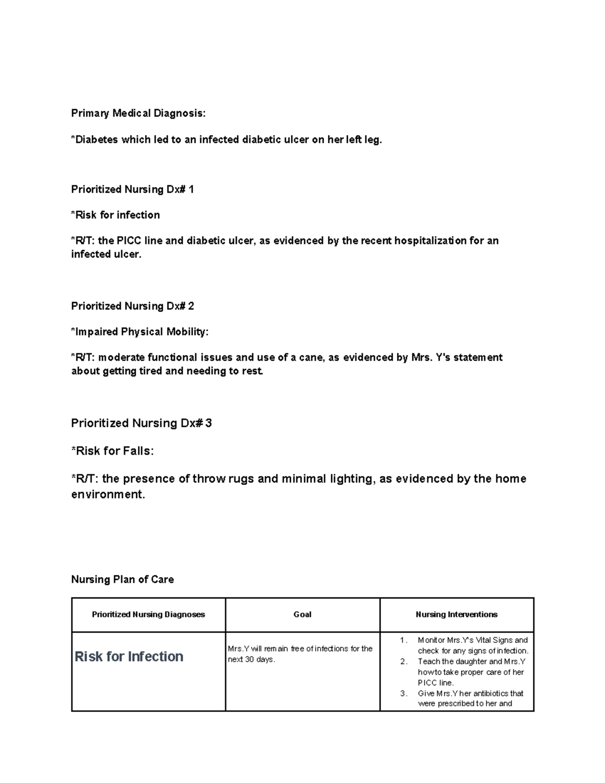 A cocnept map for MDC 1 class a homework assignment - Primary Medical ...