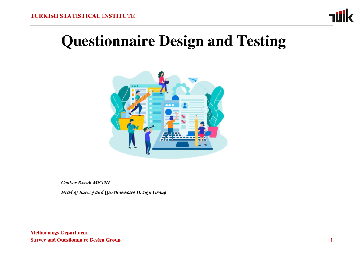 Survey Questionnaire Design and Testing EN - Methodology Department ...