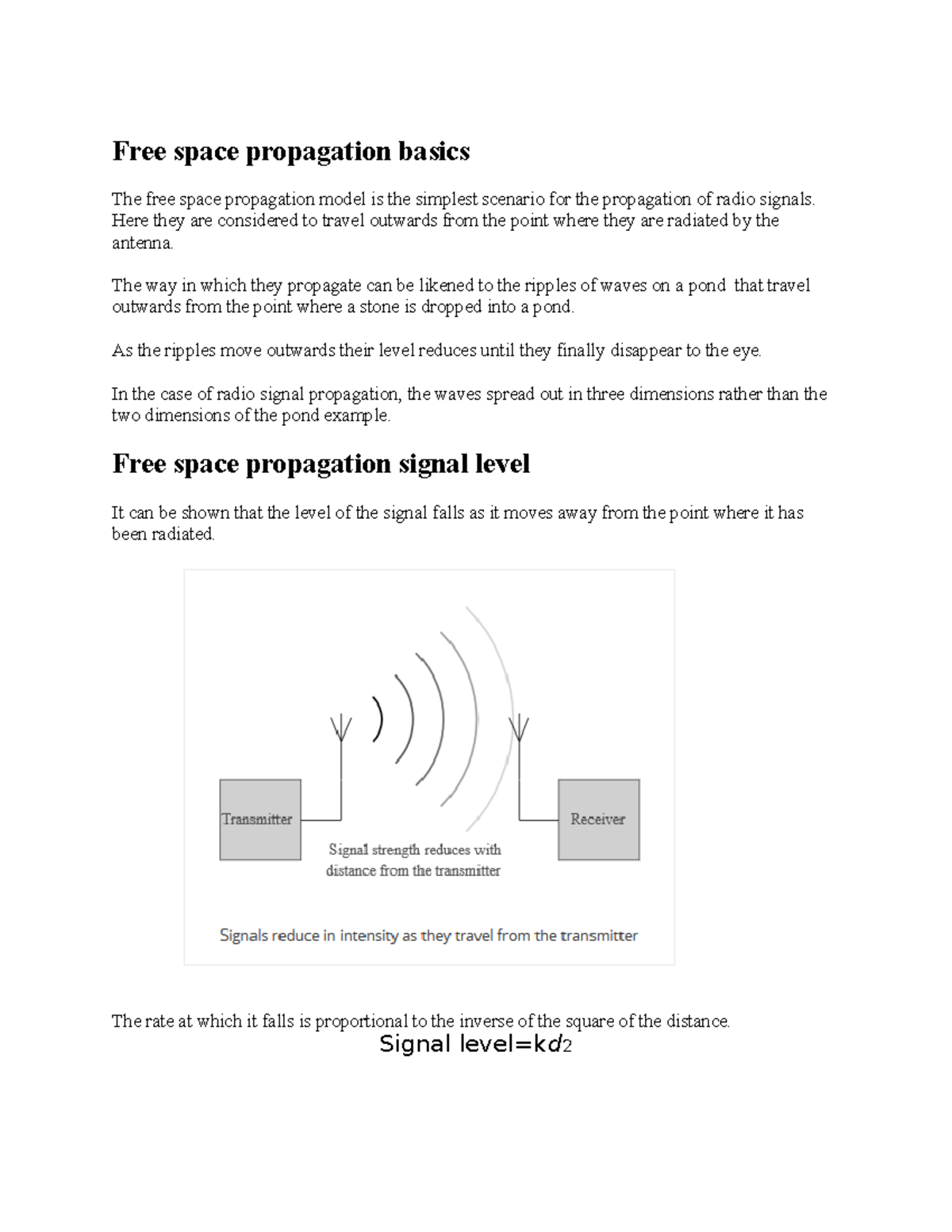 Unit 3 of MC - Mobile Computing - Free space propagation basics The ...