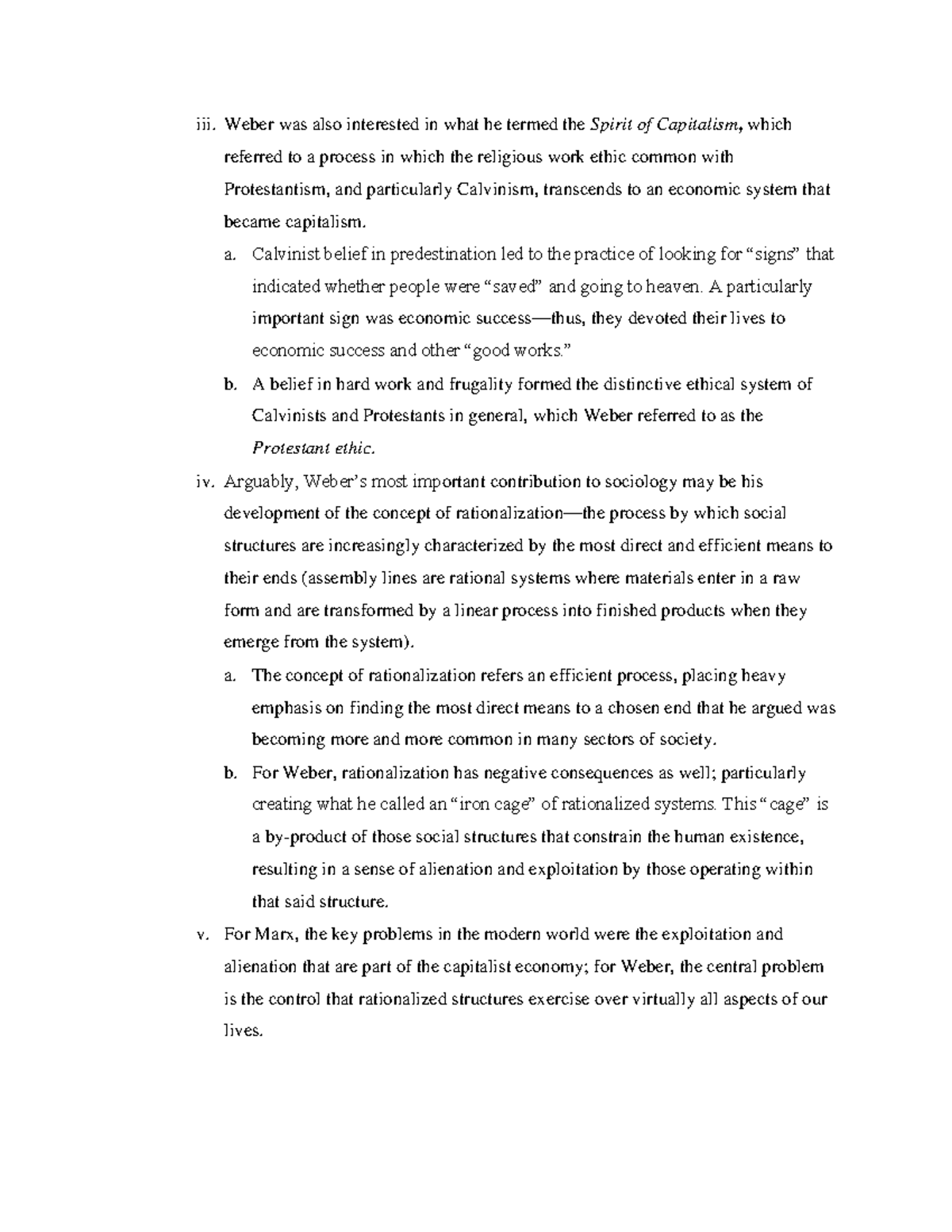 Week 2 notes 5 - iii. Weber was also interested in what he termed the ...