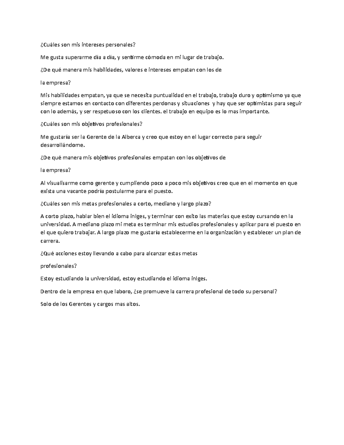 Cuáles son mis intereses personales - ¿Cuáles son mis intereses ...