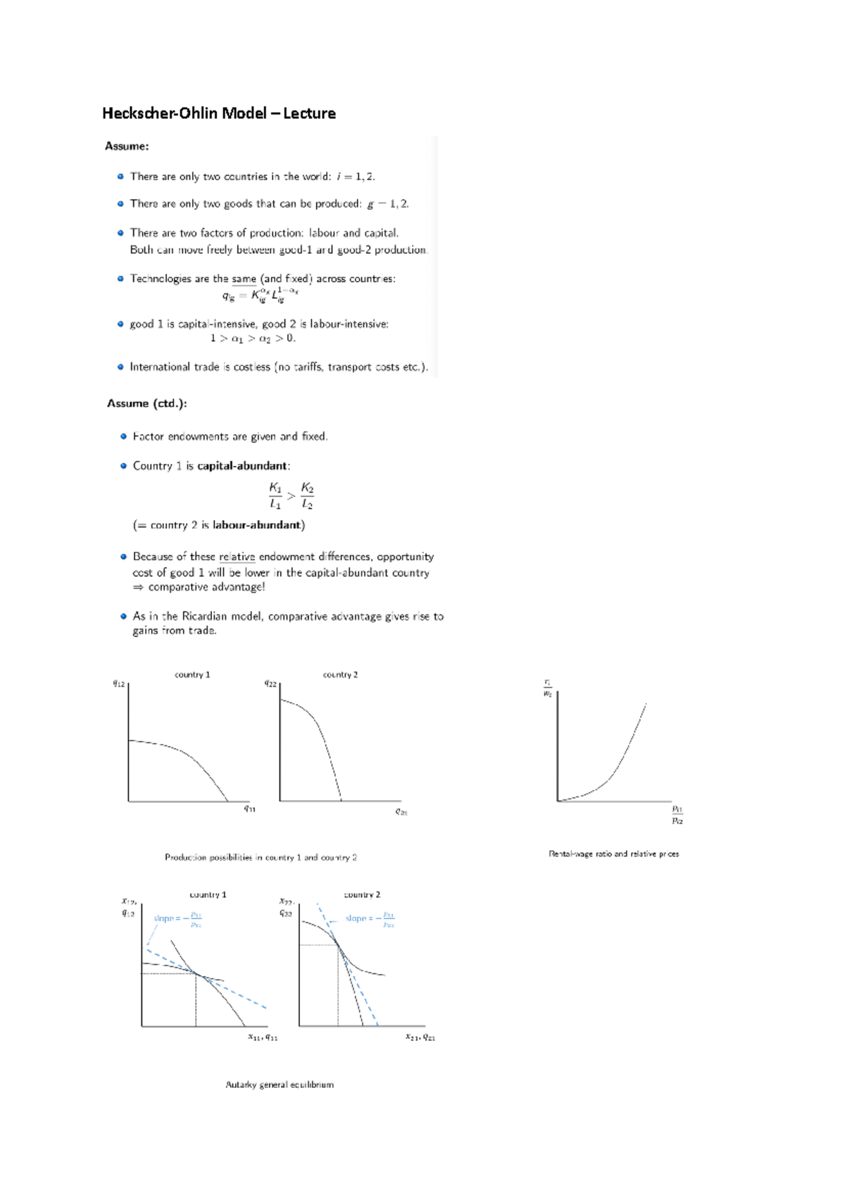 Heckscher-Ohlin Model - Heckscher and Ohlin, writing in 1919 and 1924 ...