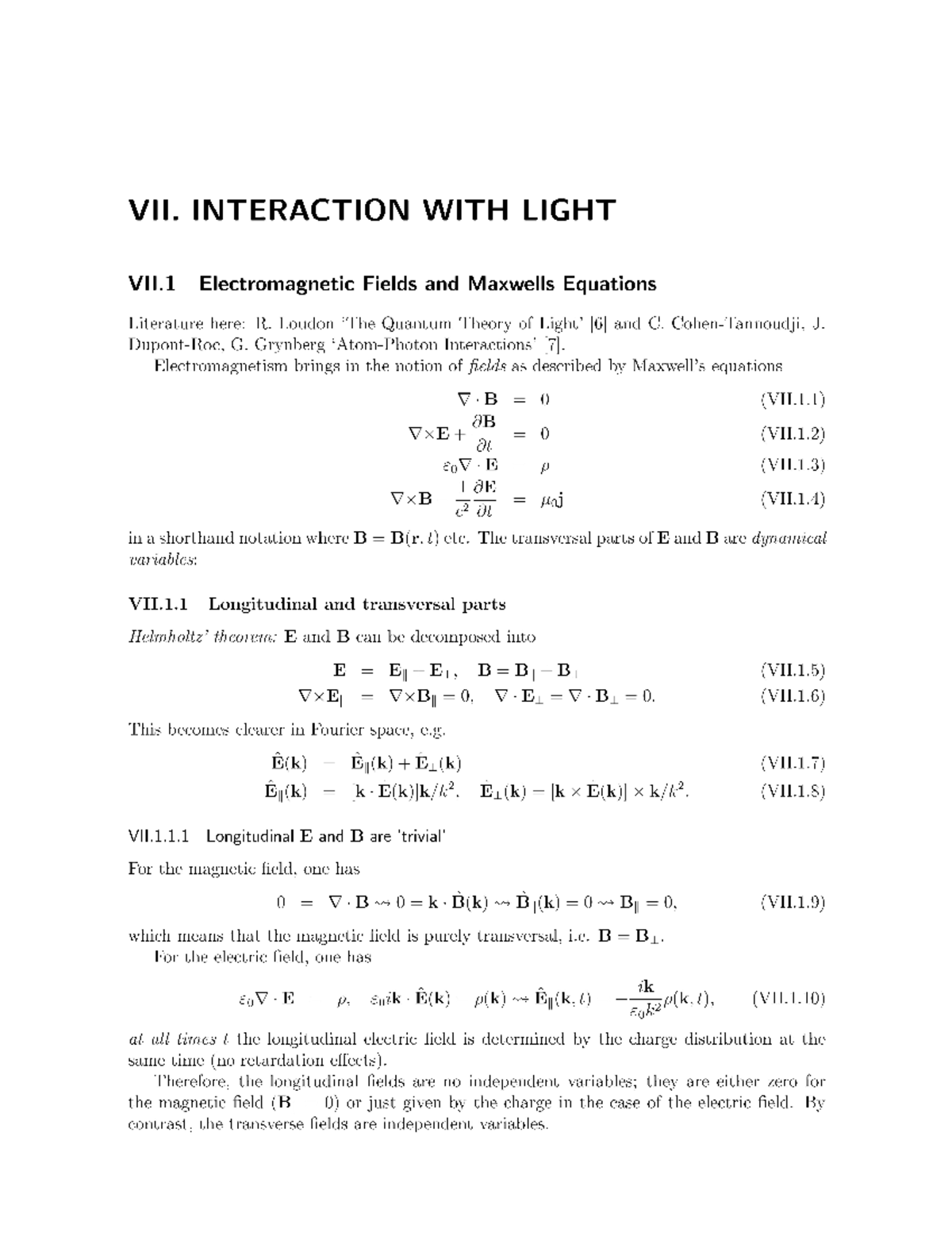 Interaction WITH Light - Quantum Mechanics - Studocu
