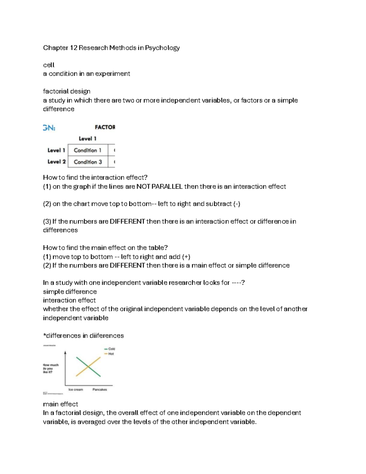 Chapter 12 Research Methods in Psychology - Chapter 12 Research Methods in Psychology cell a ...