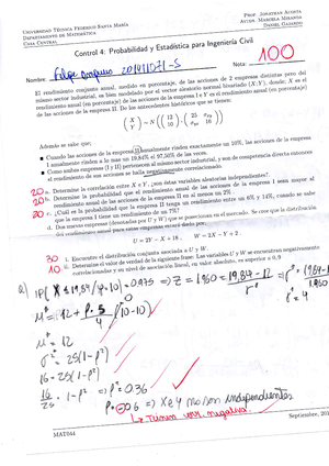 Formulario estadistica descriptiva - Universidad T´ecnica Federico Santa Mar´ıa Departamento de ...