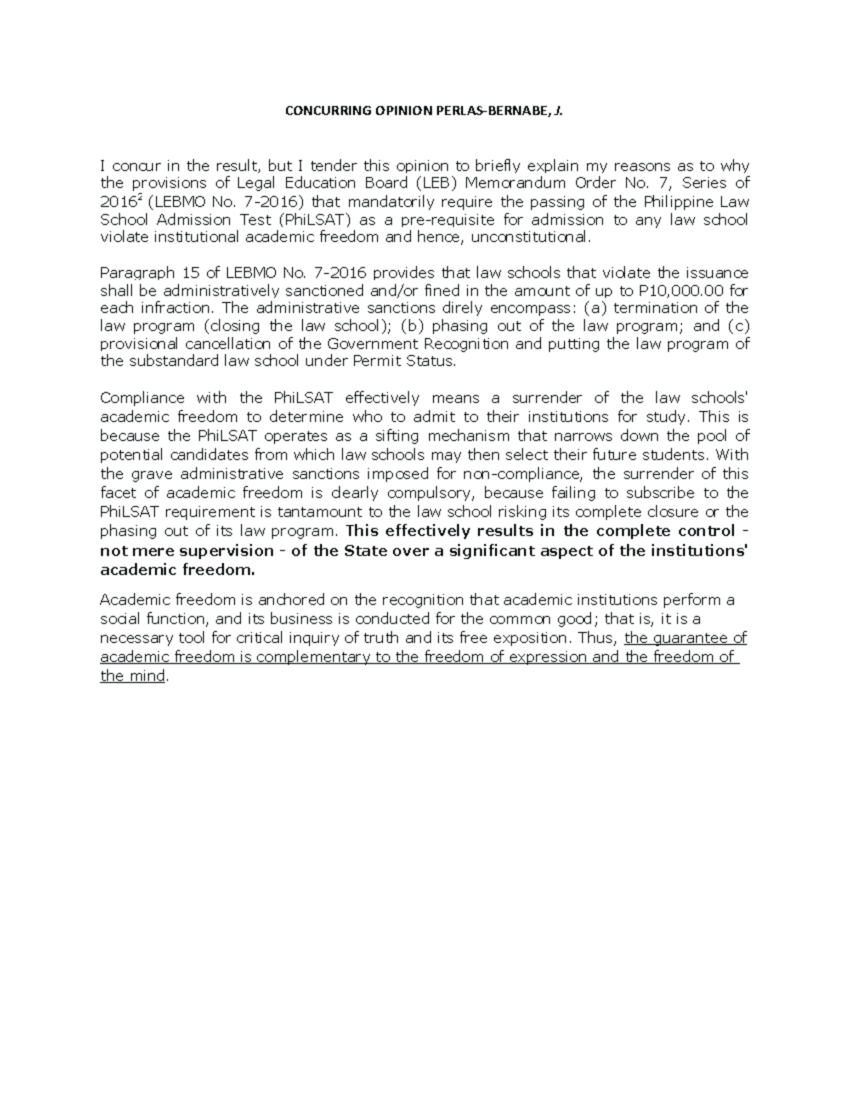 concurring opinion perlas - CONCURRING OPINION PERLAS-BERNABE, J. I ...