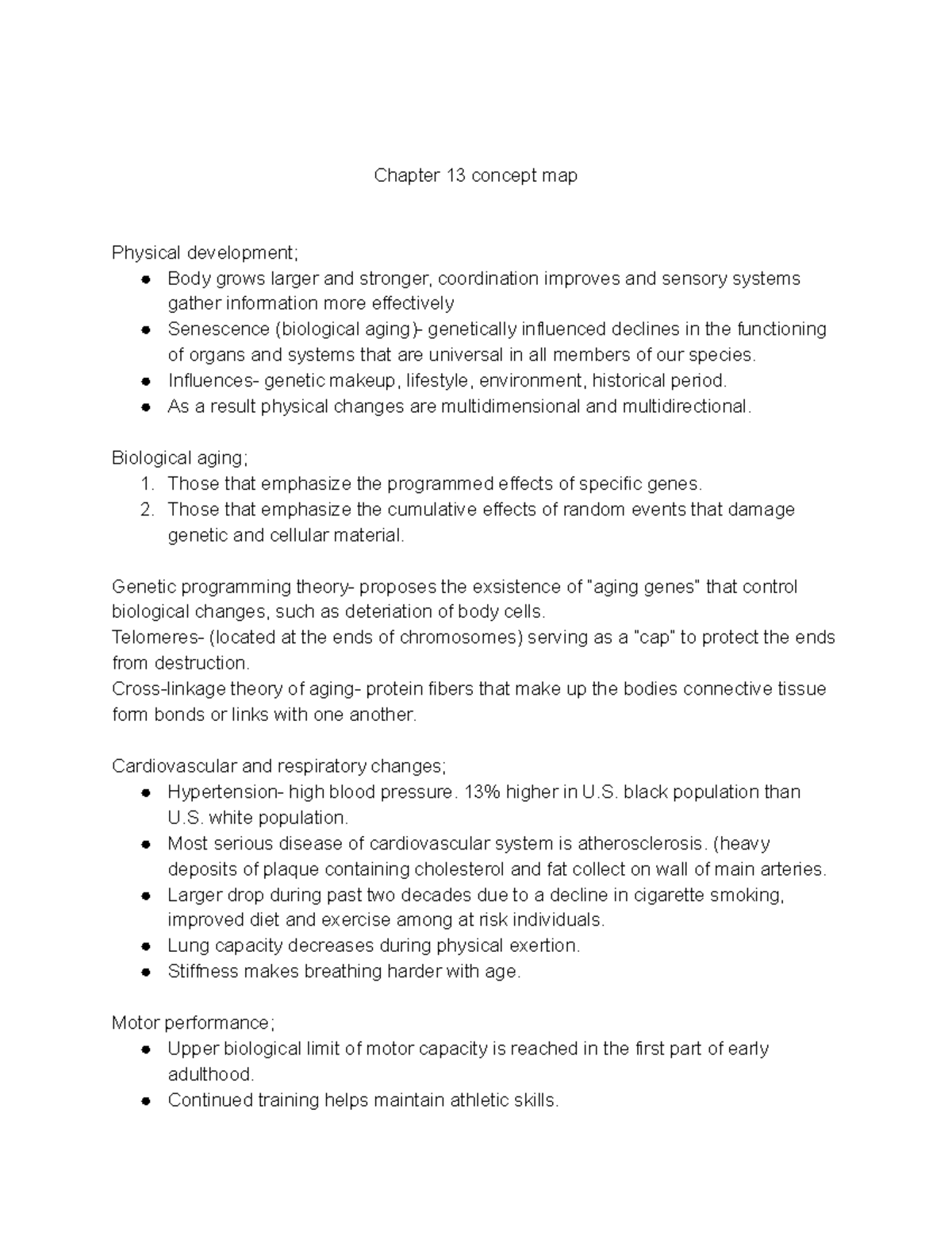 Chapter 13 concept map - Chapter 13 concept map Physical development ...