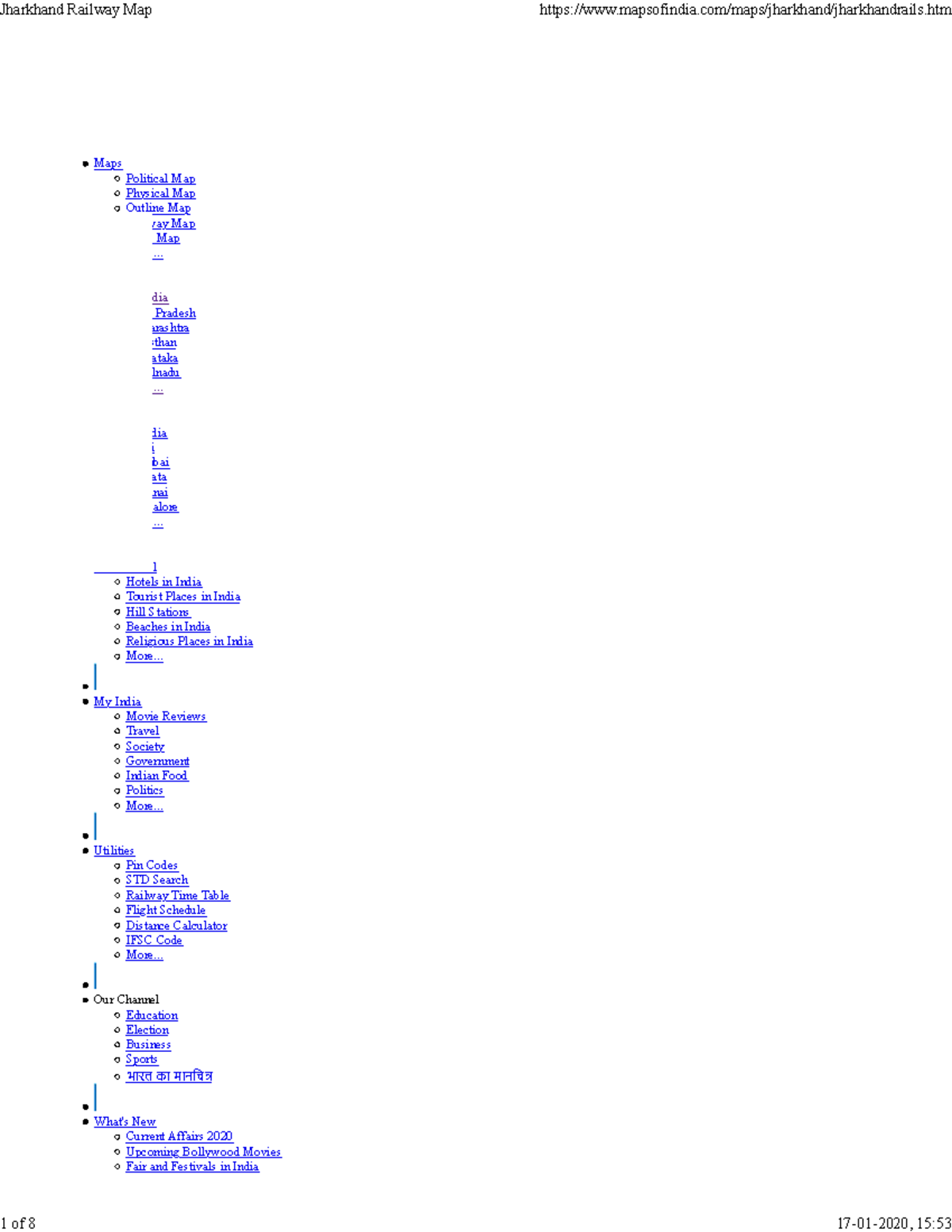 Map of jharkhand where you can identify the features of jharkhand ...