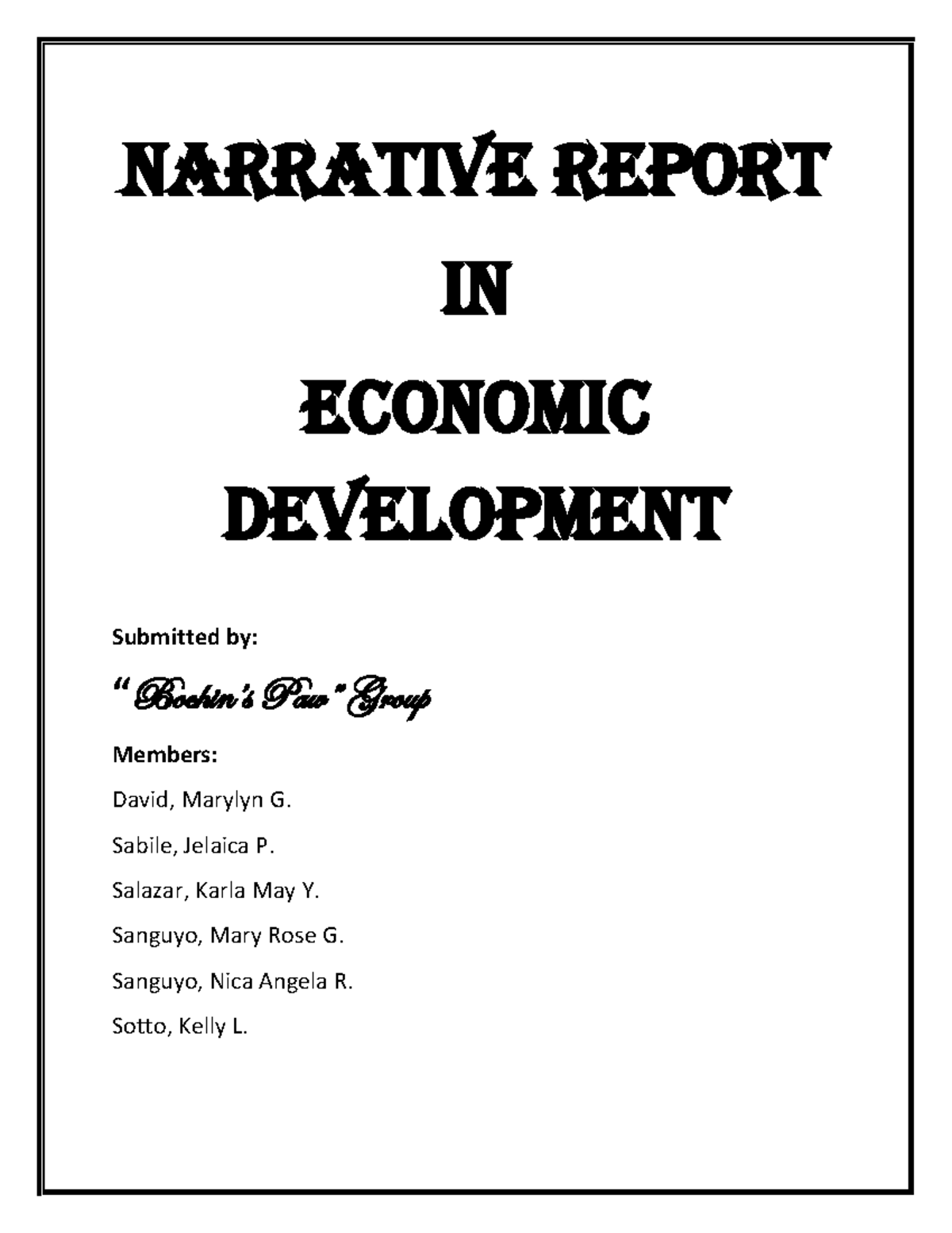 Narrative Report - Asia - Narrative Report In Economic Development ...