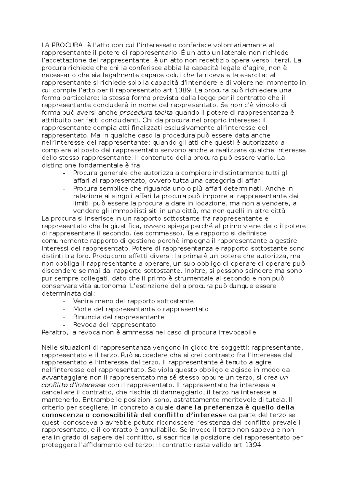 LA Procura - LA PROCURA: con cui conferisce volontariamente al ...