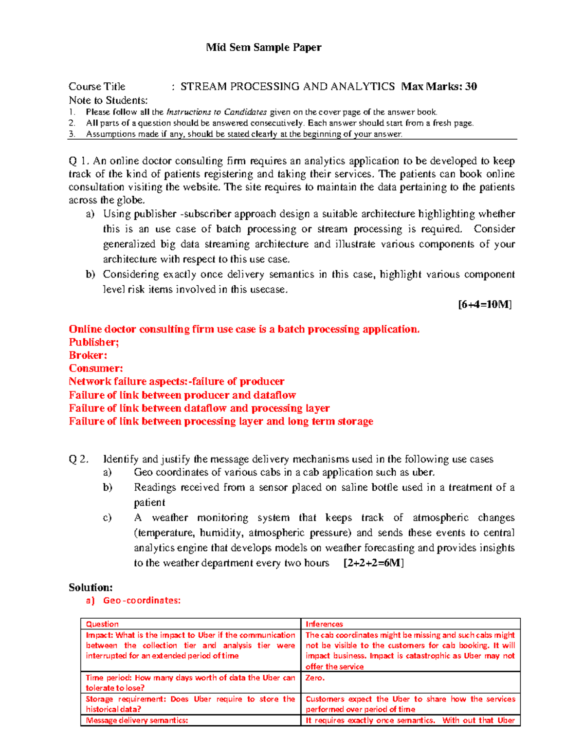 EC2 Sample Paper Model Solns - Mid Sem Sample Paper Course Title ...