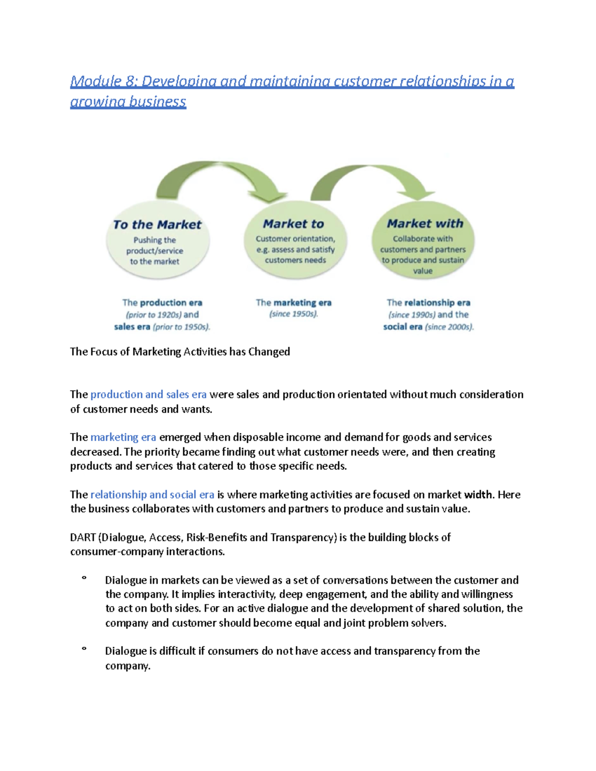 112 Modules 8-9 Exam Notes - Module 8: Developing and maintaining ...