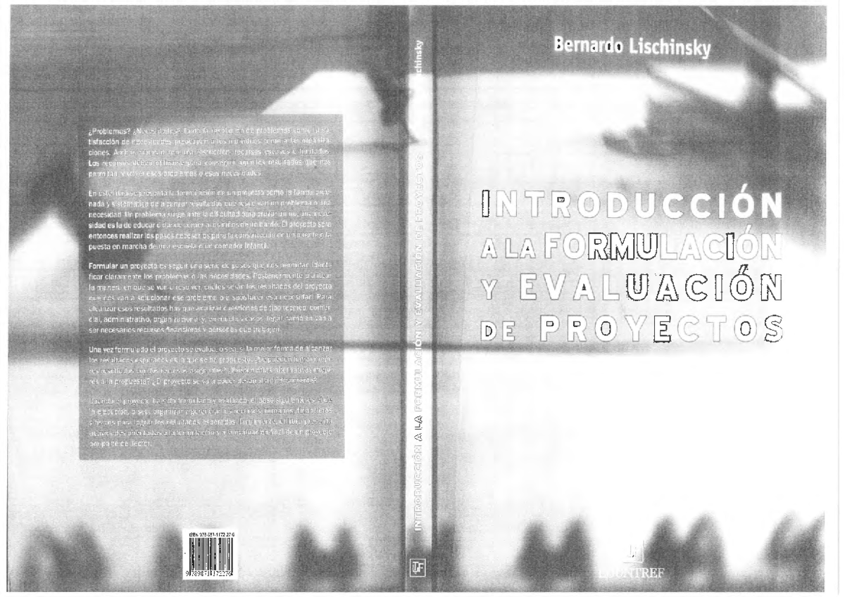 Lischinsky, B. - Introduccion a la formacion y evaluacion de proyectos ...
