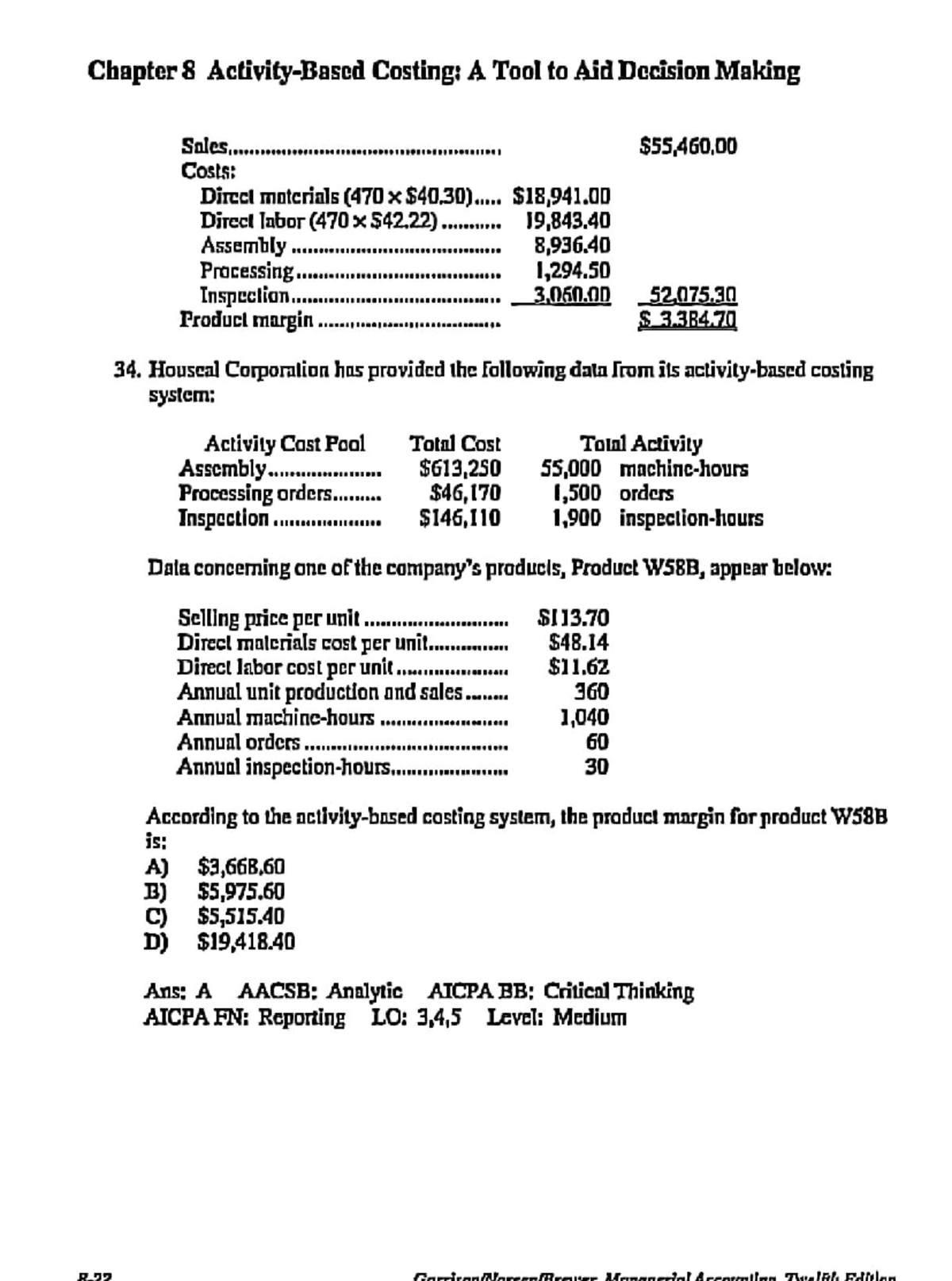 Accounting 935 18 - Nzz - Chapter 8 Costing: A Tool to Aid Decision ...