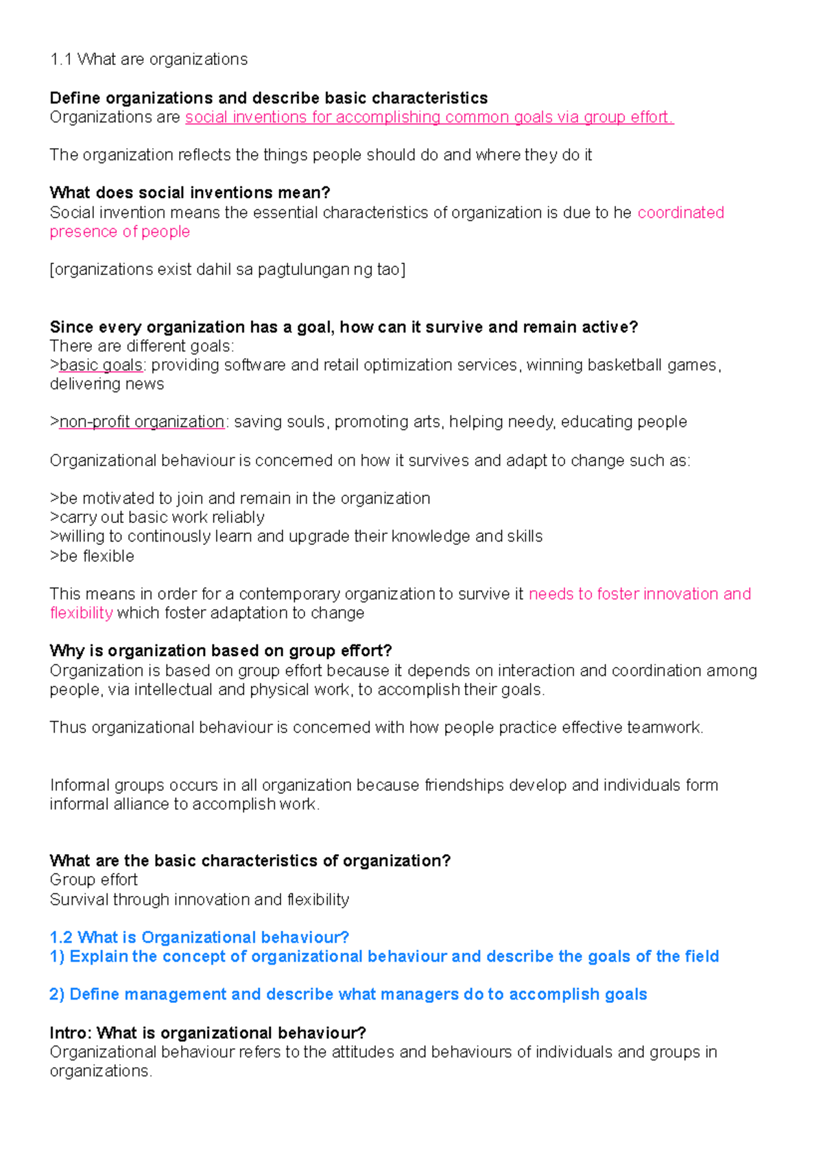 What are organizations - 1 What are organizations Define organizations ...