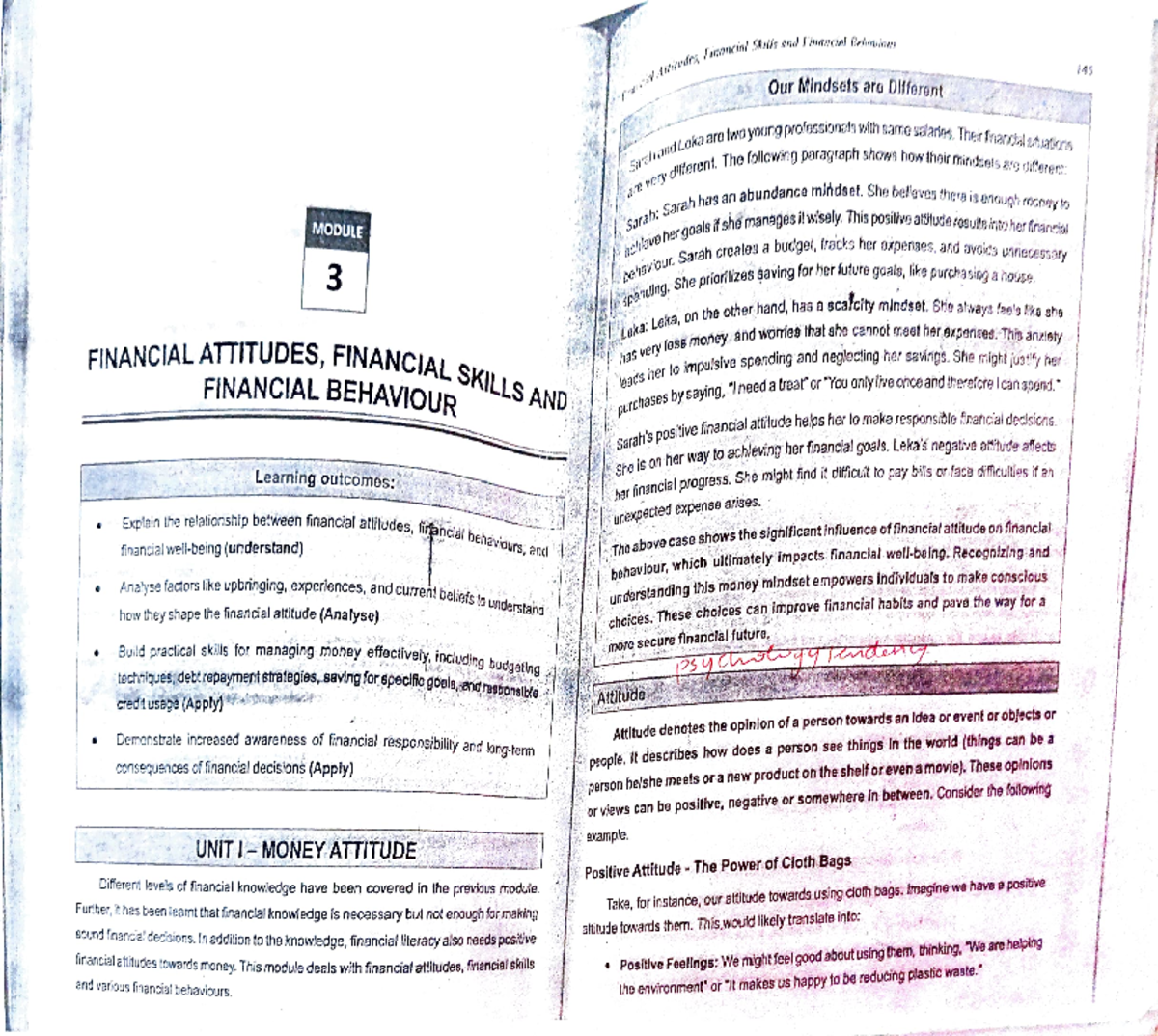Module 3 finance - Notes - MODULE 3 FINANCIALATTITUDES, FINANCIAL ...