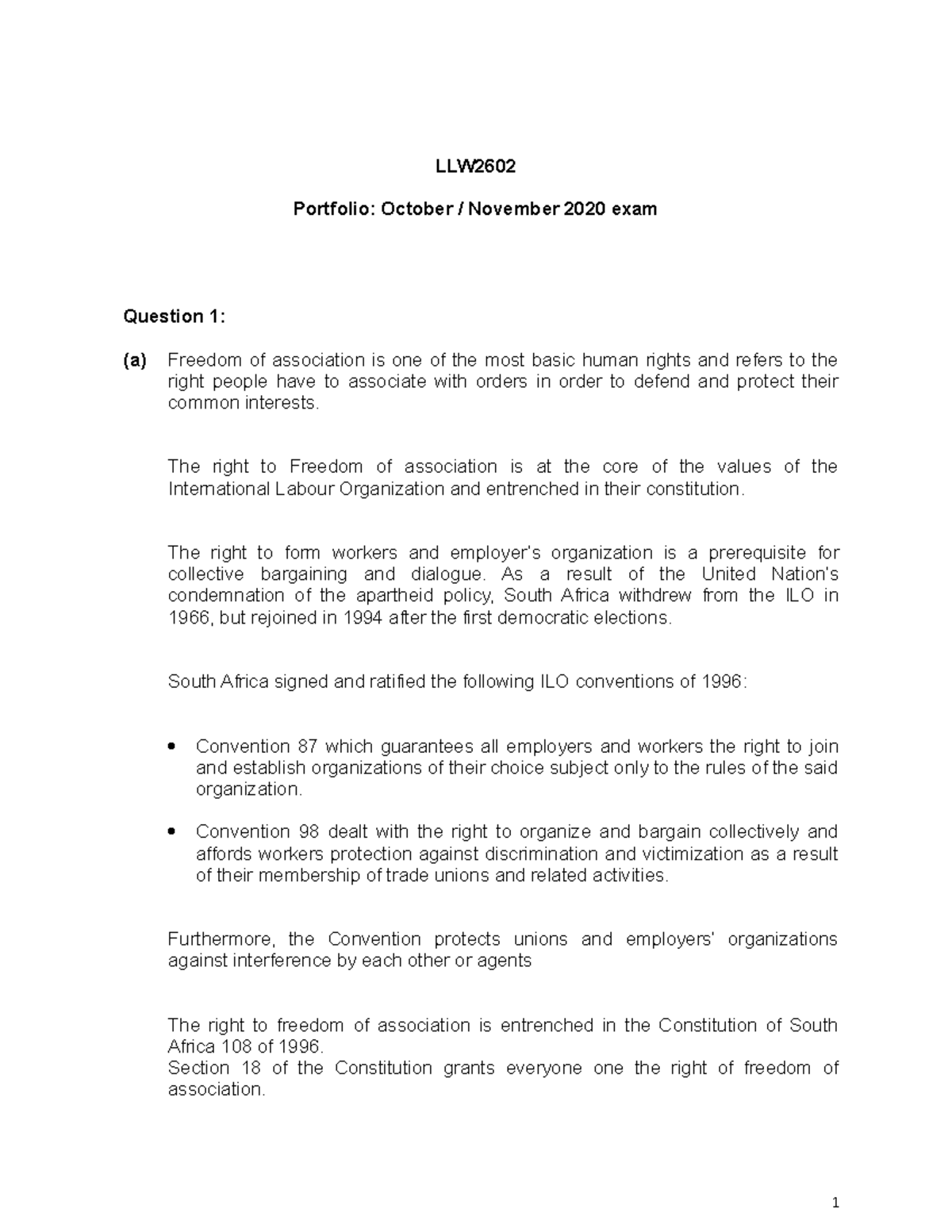 Portfolio (002) 2020 - LLW Portfolio: October / November 2020 exam ...