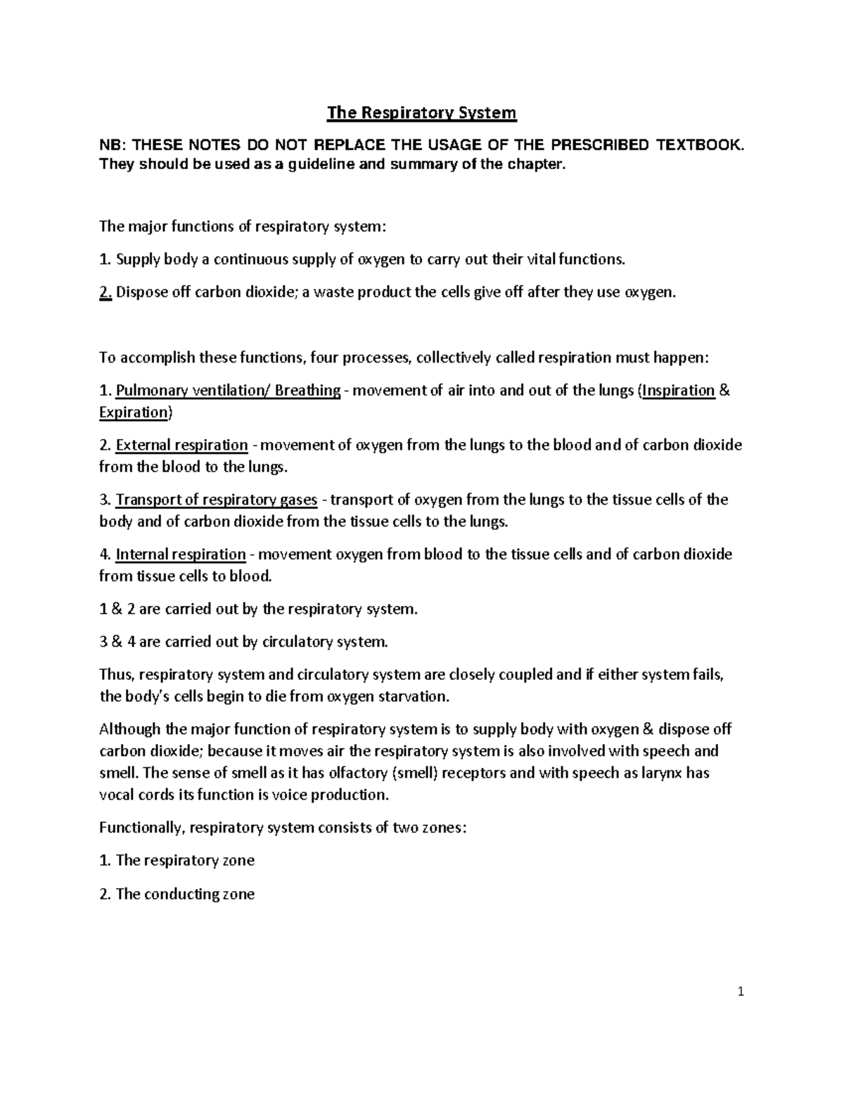 Respiratory%20physiology%20notes - The Respiratory System NB: THESE ...
